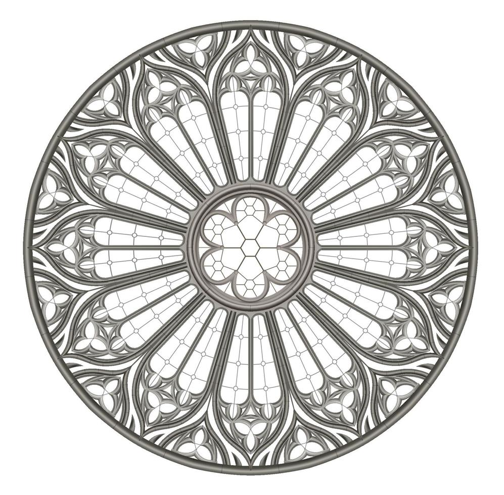 Medieval Stained Glass Rose Windows