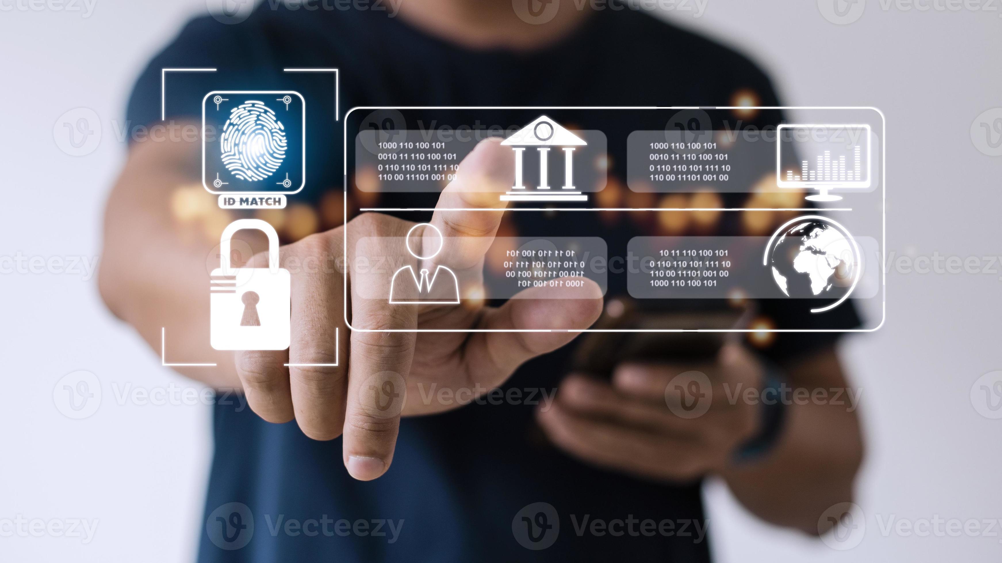 Concept Of Cyber Security Digital Technology Business People Use