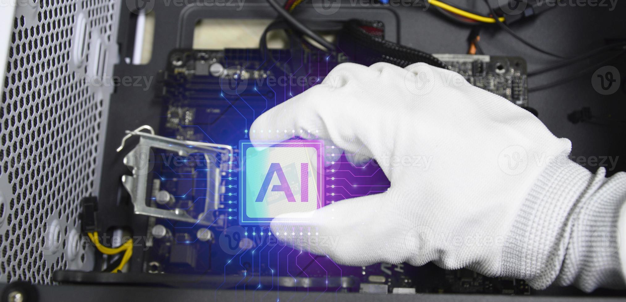 Conceptual images of artificial intelligence and computer systems ...