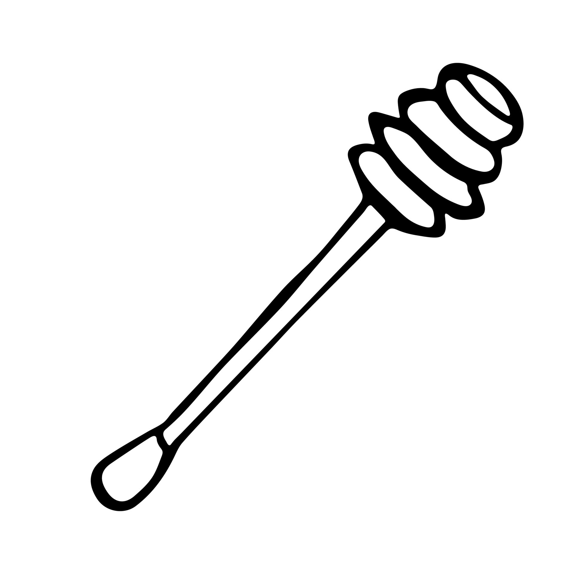 Hand Drawn Honey Dipper Clipart Wooden Stick Doodle 14303138 Vector Art At Vecteezy