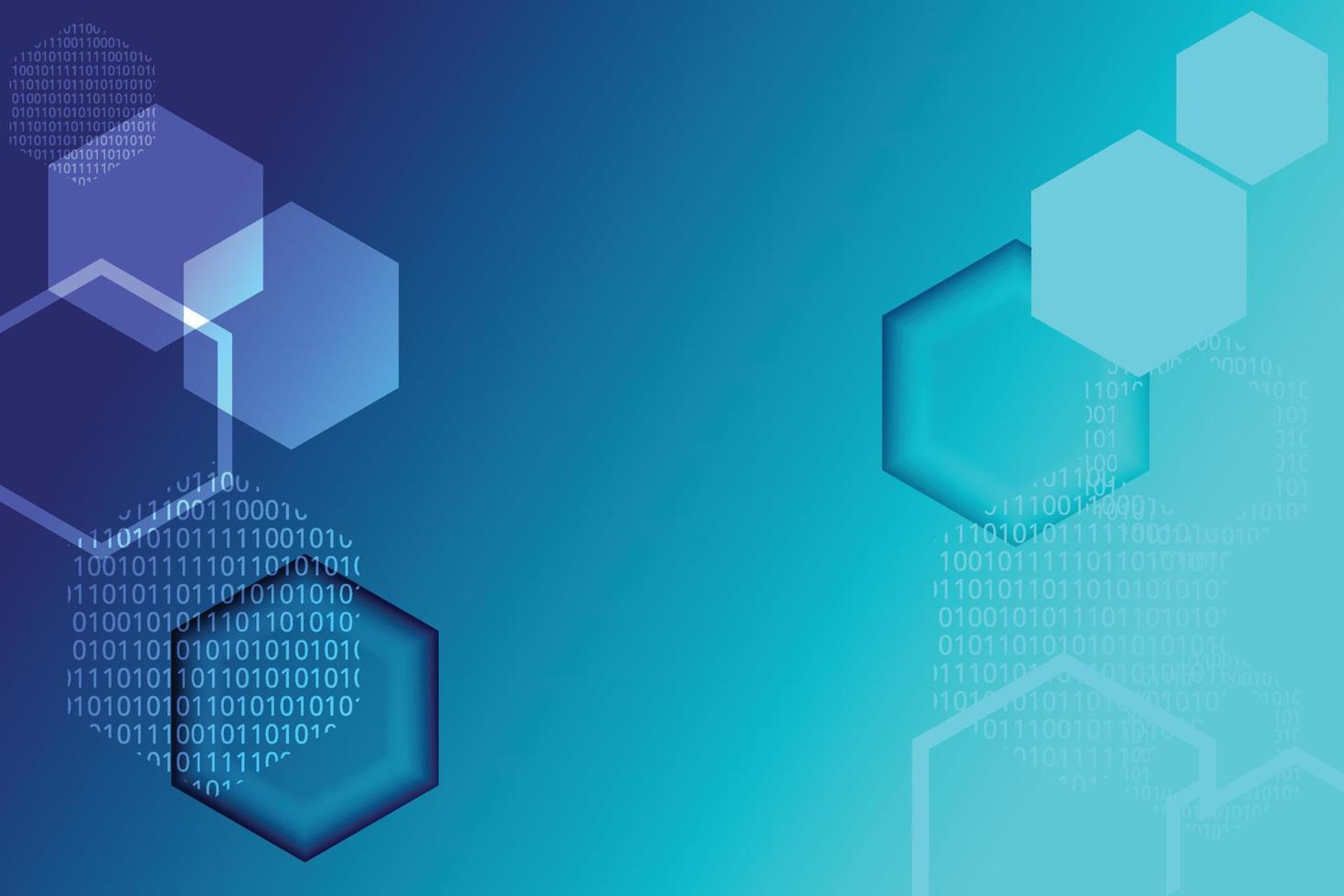 blue network light code of hexagon abstract technology background 14304939 Vector Art at Vecteezy