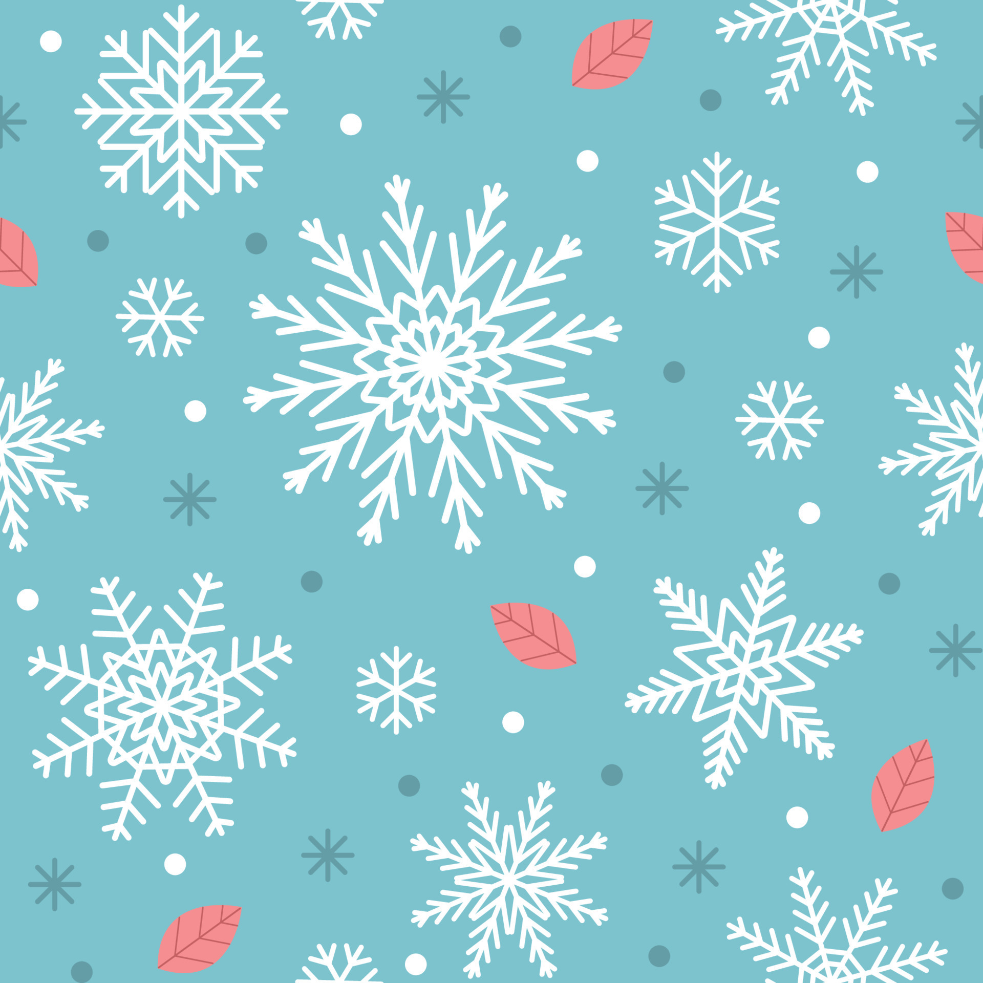 Snowflakes Seamless Pattern 14310221 Vector Art at Vecteezy