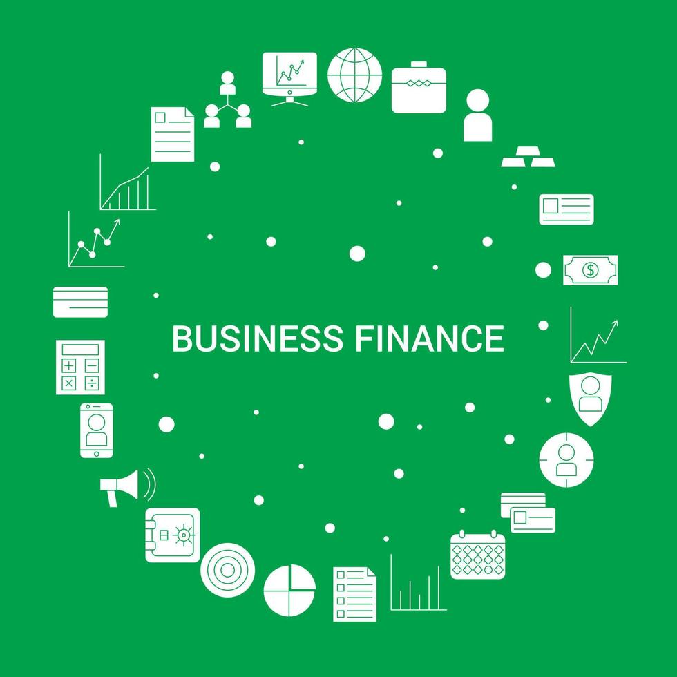 Business Finance Icon Set Infographic Vector Template 14314630 Vector ...