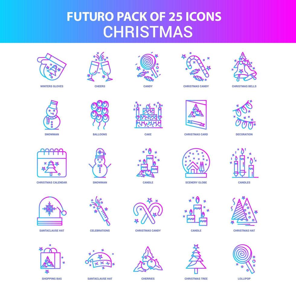 25 Blue and Pink Futuro Christmas Icon Pack 14318646 Vector Art at Vecteezy