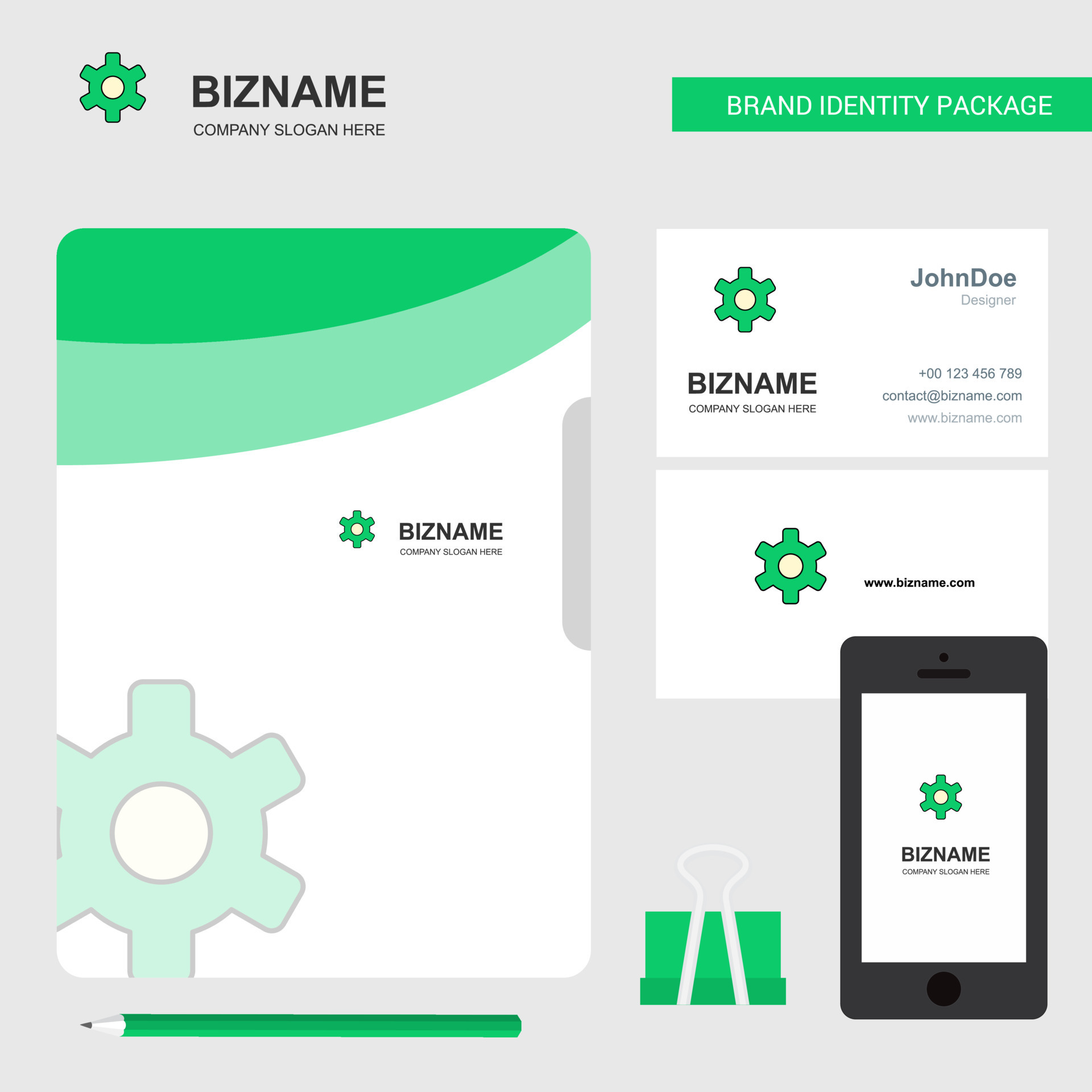 Setting gear Business Logo File Cover Visiting Card and Mobile App ... Setting gear Business Logo File Cover Visiting Card and Mobile App ...