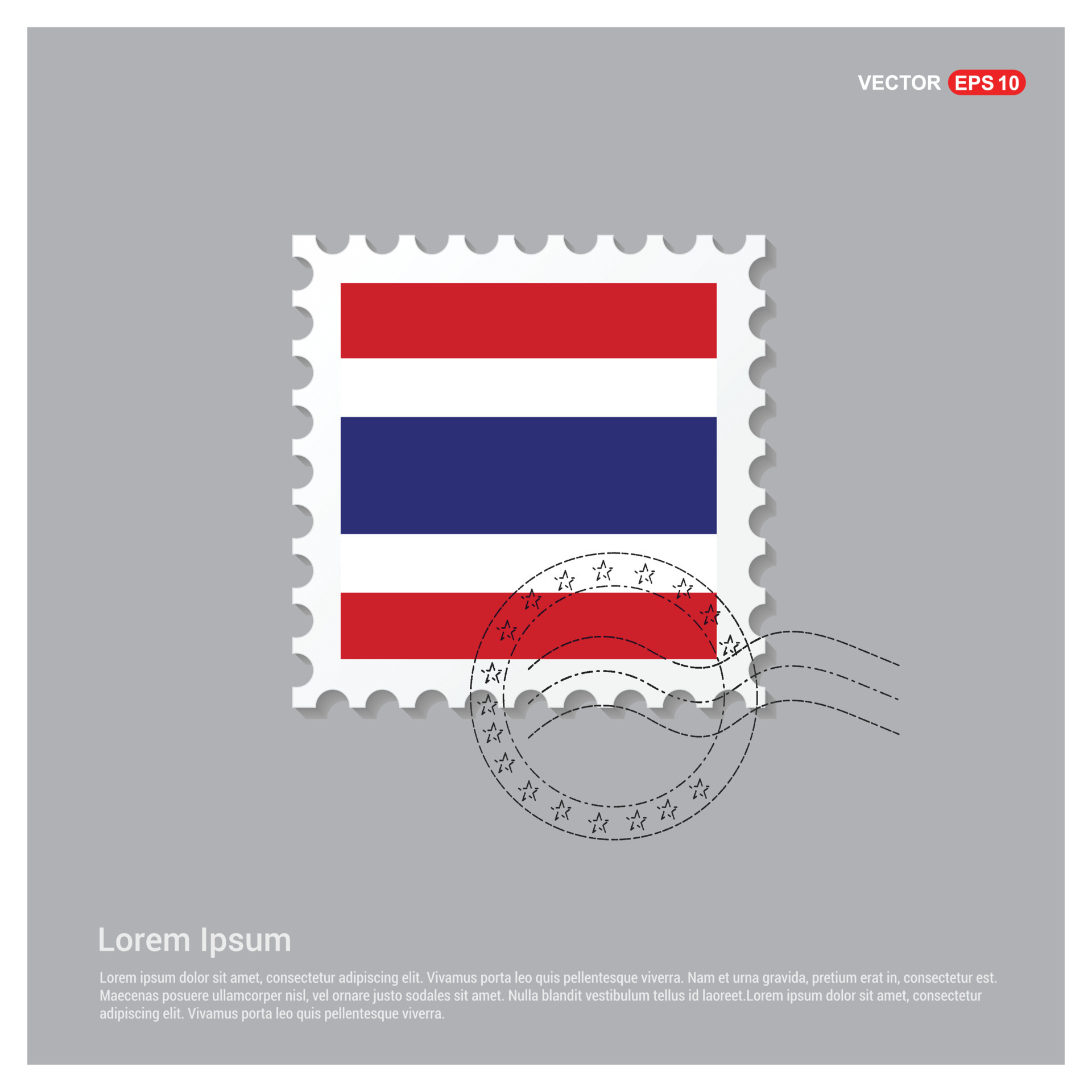 Thailand flag design vector 14324656 Vector Art at Vecteezy