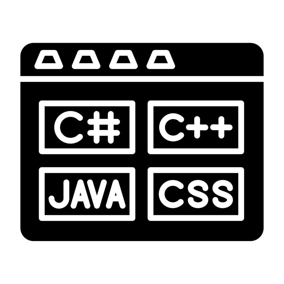 Coding Language Icon Style 14325336 Vector Art at Vecteezy