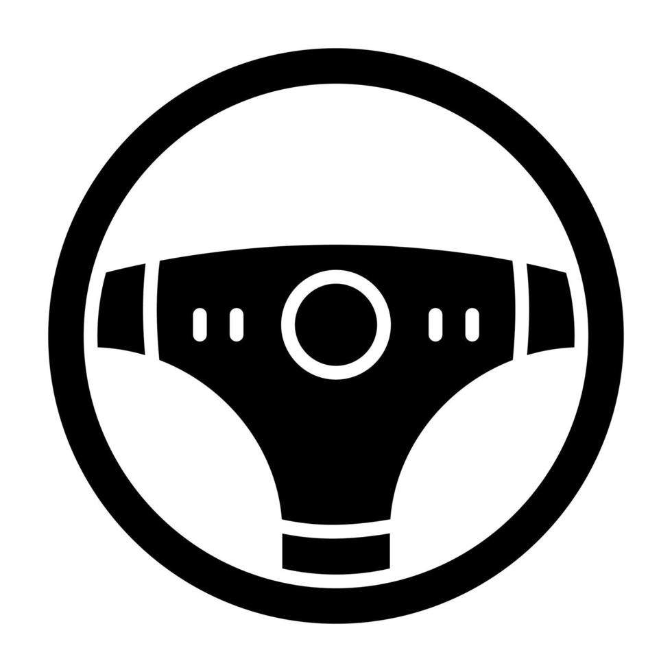 Steering Wheel Icon Style 14325423 Vector Art at Vecteezy