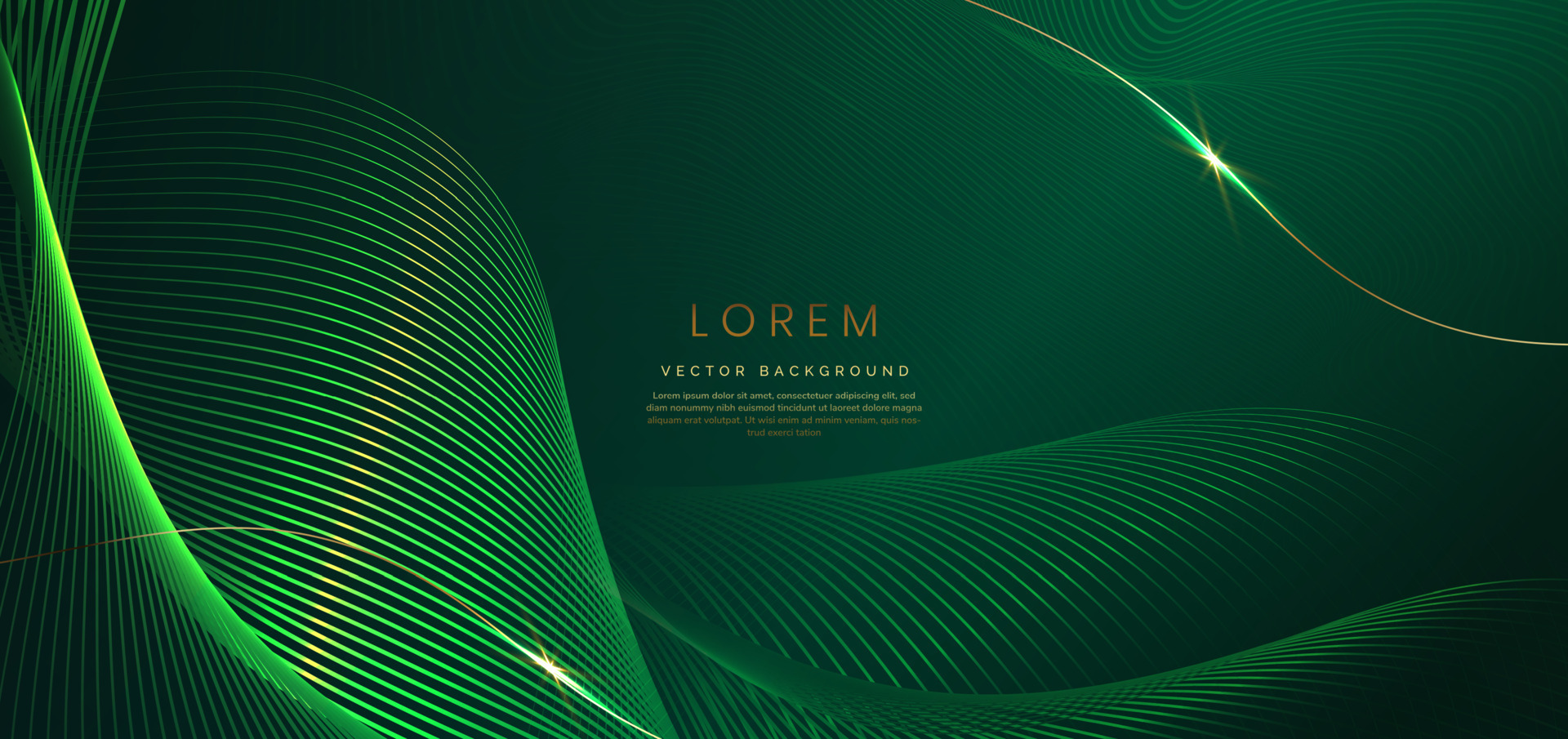 Abstract luxury glowing lines curved overlapping on dark green ... Abstract luxury glowing lines curved overlapping on dark green ...