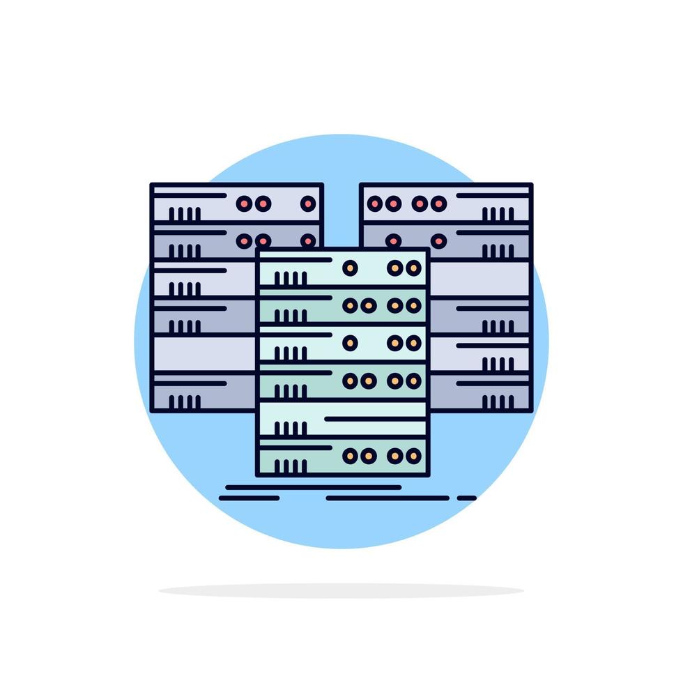 Center Centre Data Database Server Flat Color Icon Vector 14327694