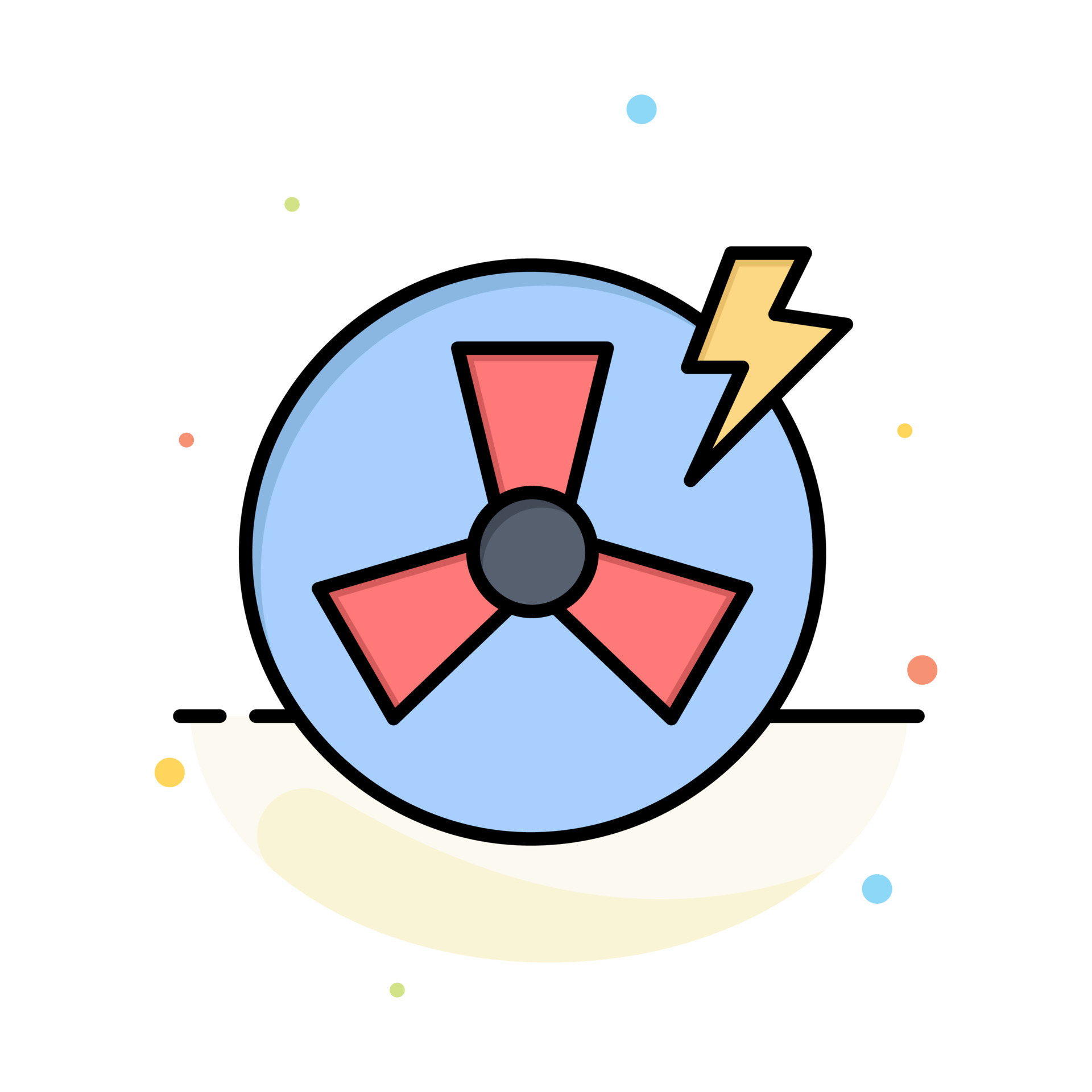 Fan Power Energy Factory Abstract Flat Color Icon Template 14328874 Vector Art At Vecteezy