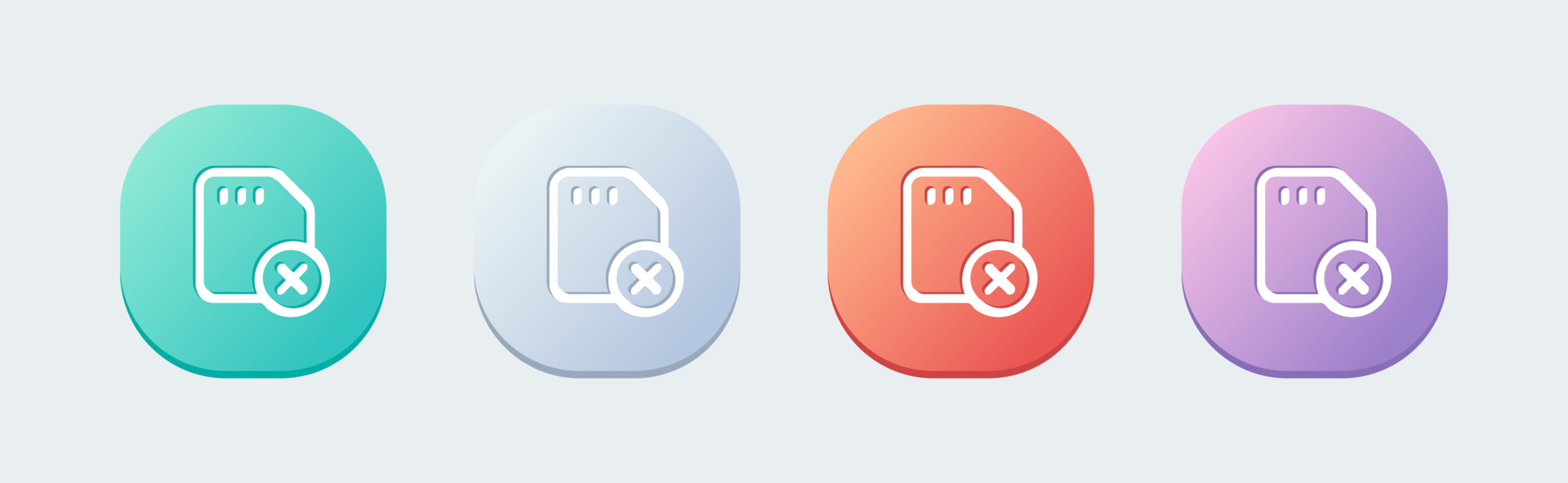Delete line icon in flat design style. Remove signs vector illustration ... Delete line icon in flat design style. Remove signs vector illustration ...