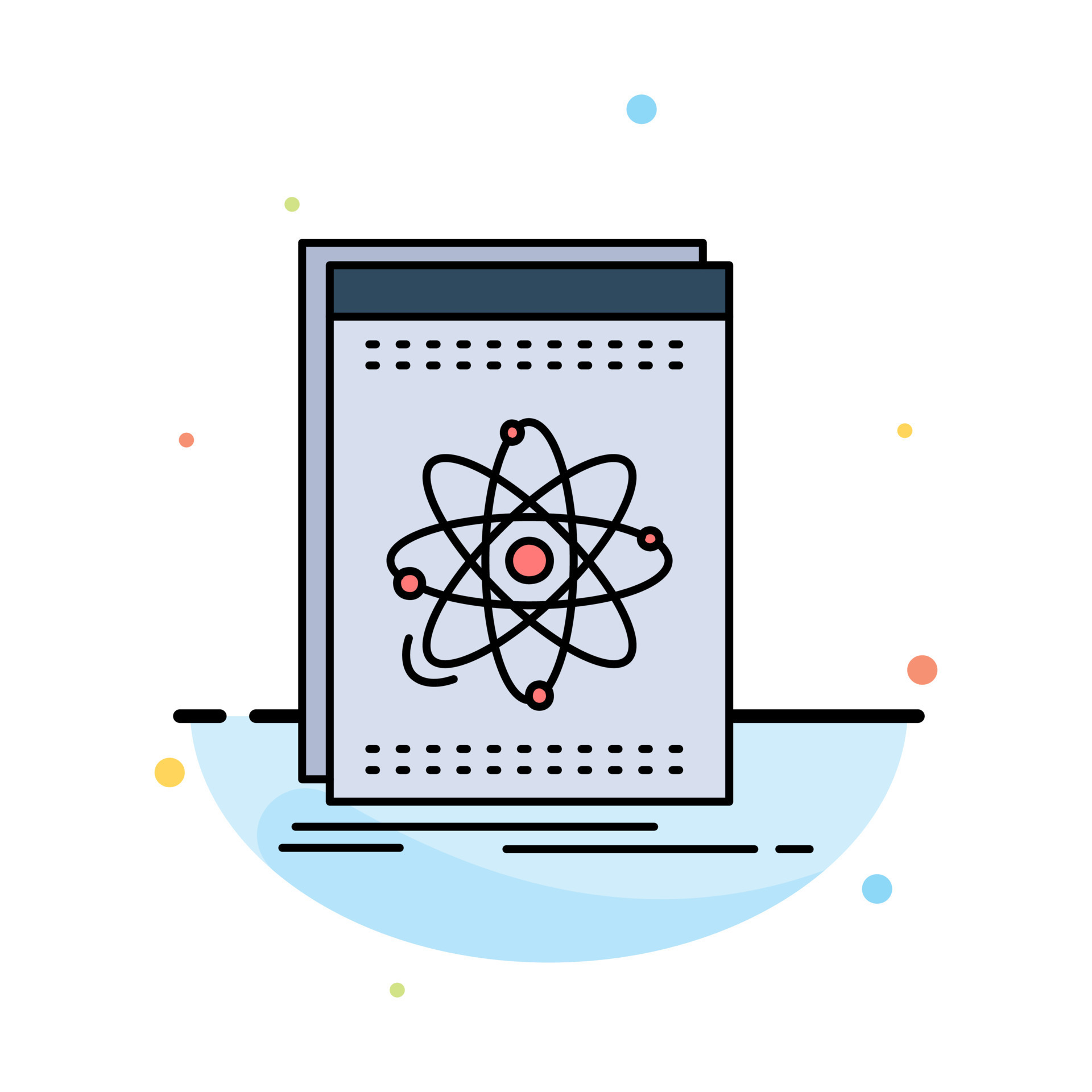 Api Application Developer Platform Science Flat Color Icon Vector