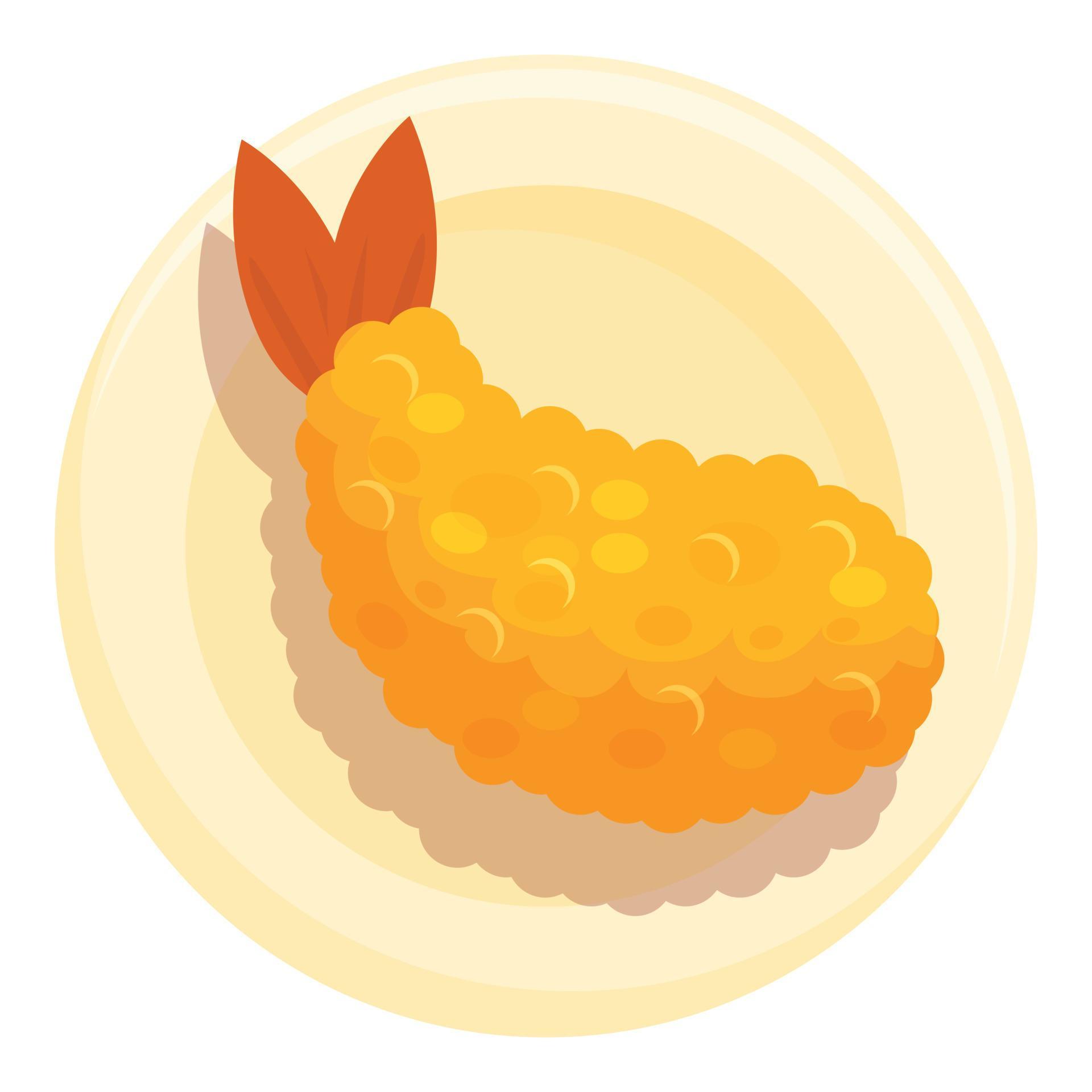 Fry tempura icon cartoon vector. Fried tempura 14331704 Vector Art at ...