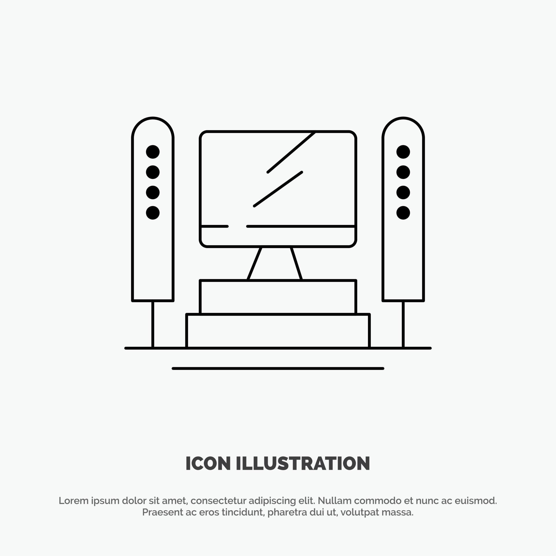 Computer Computing Server Cpu Vector Line Icon 14332048 Vector Art at ...