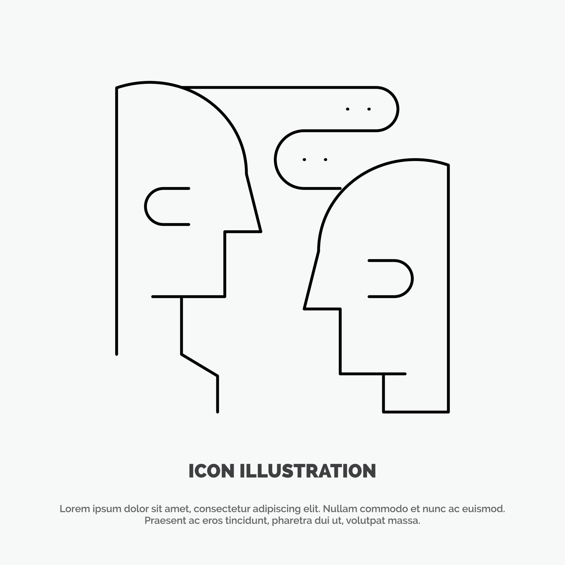 Brain Communication Human Interaction Line Icon Vector 14332455 Vector ... Brain Communication Human Interaction Line Icon Vector 14332455 Vector ...