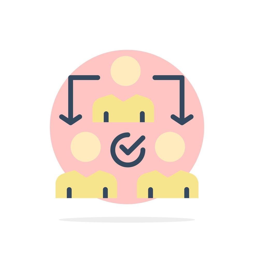 Assignment Delegate Delegating Distribution Abstract Circle Background Flat Color Icon 14333130