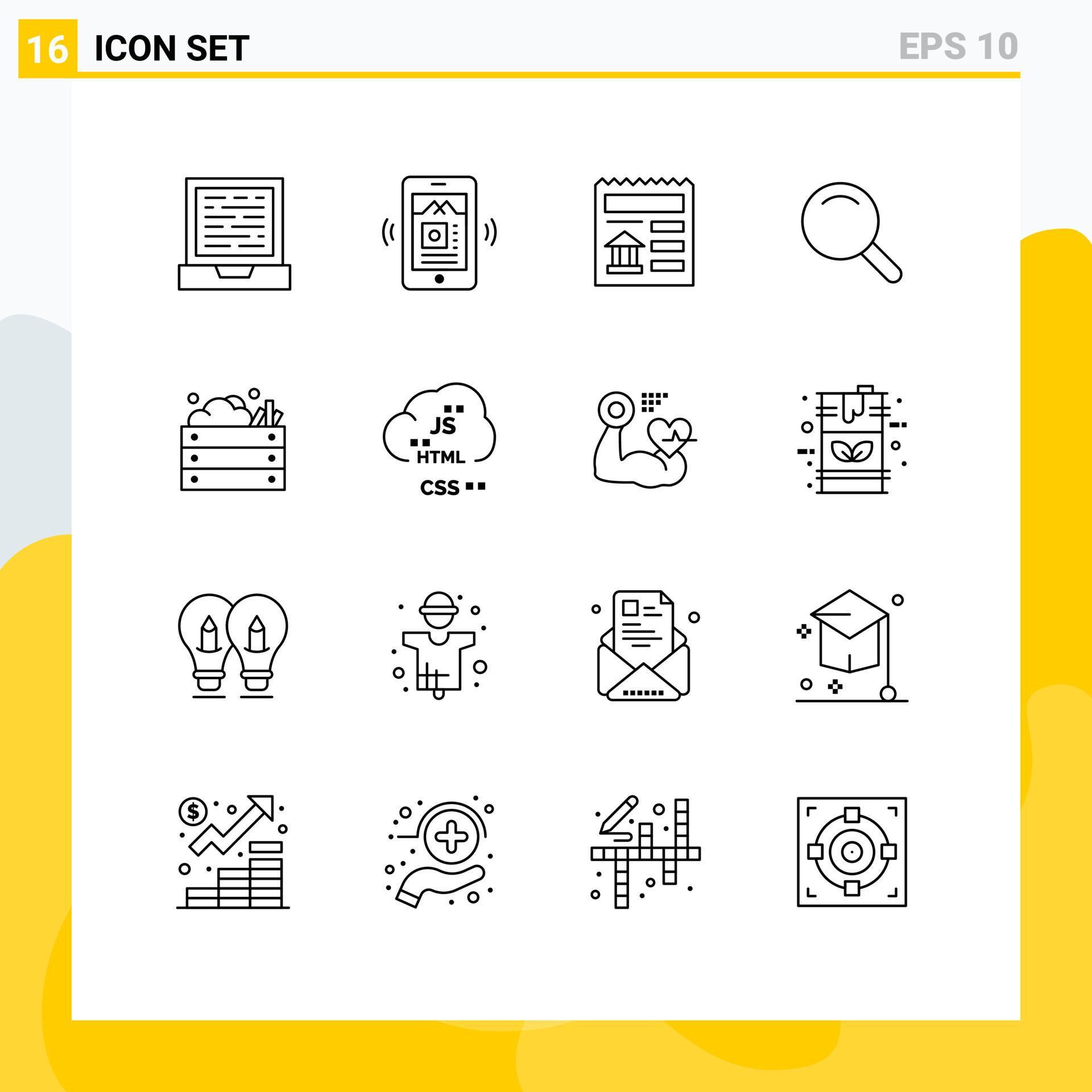 Set Of 16 Vector Outlines On Grid For Vegetables Garden Ui Farming Ui Editable Vector Design