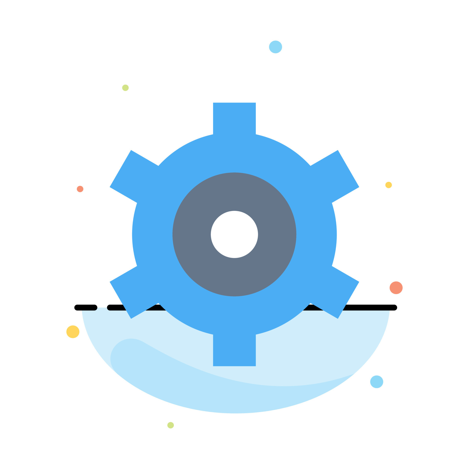 Gear Setting Cogs Abstract Flat Color Icon Template 14334379 Vector Art At Vecteezy