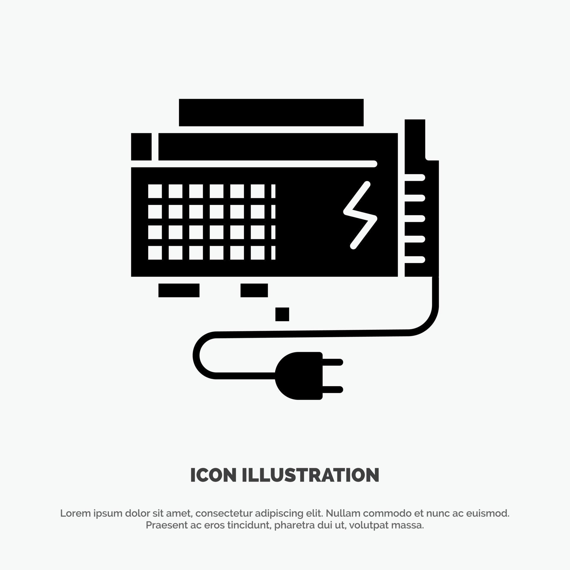Apc Battery Computer Power Source solid Glyph Icon vector 14335969 Vector Art at Vecteezy
