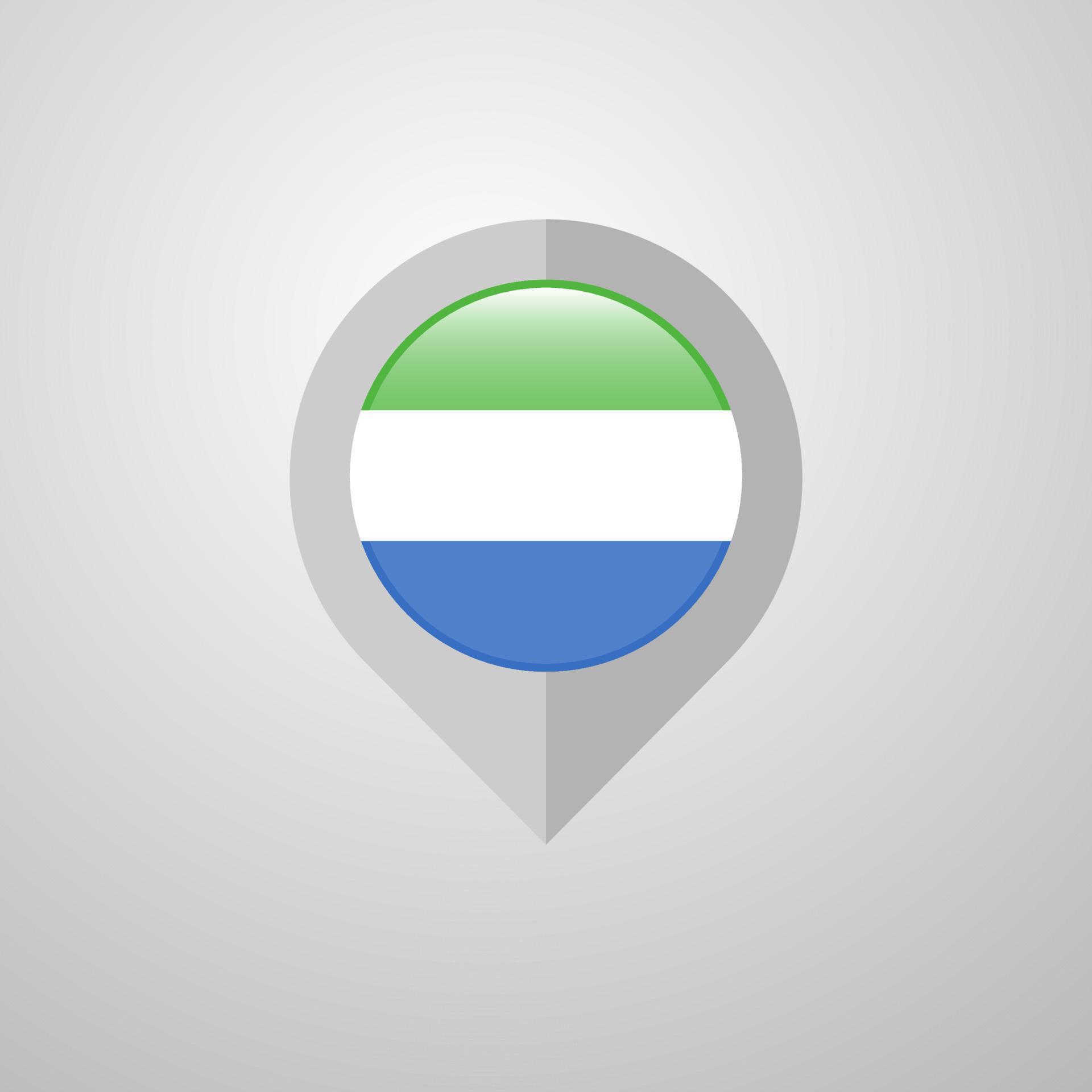 Map Navigation pointer with Sierra Leone flag design vector 14336254 Vector Art at Vecteezy