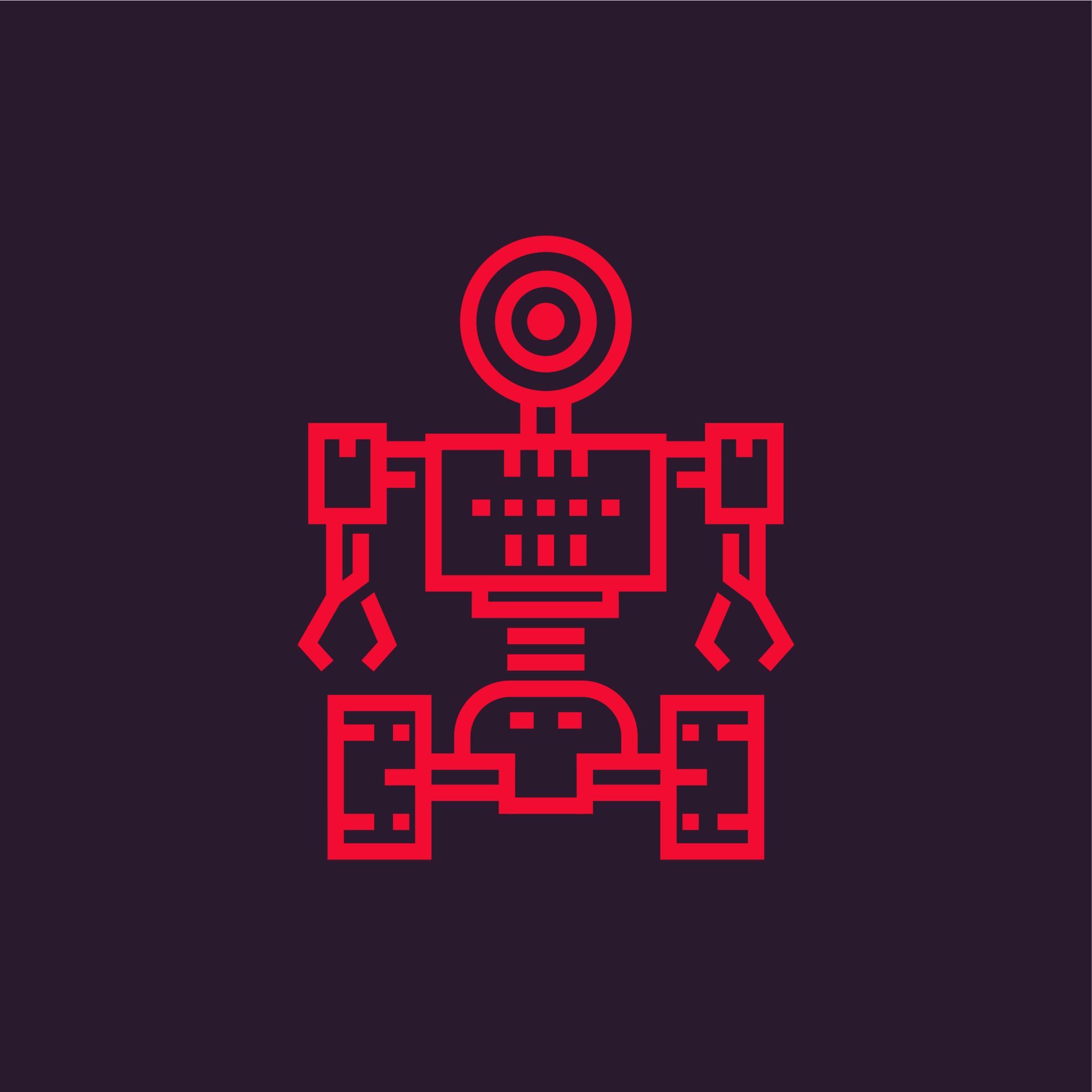 Robotics, robot icon in linear style 14337158 Vector Art at Vecteezy