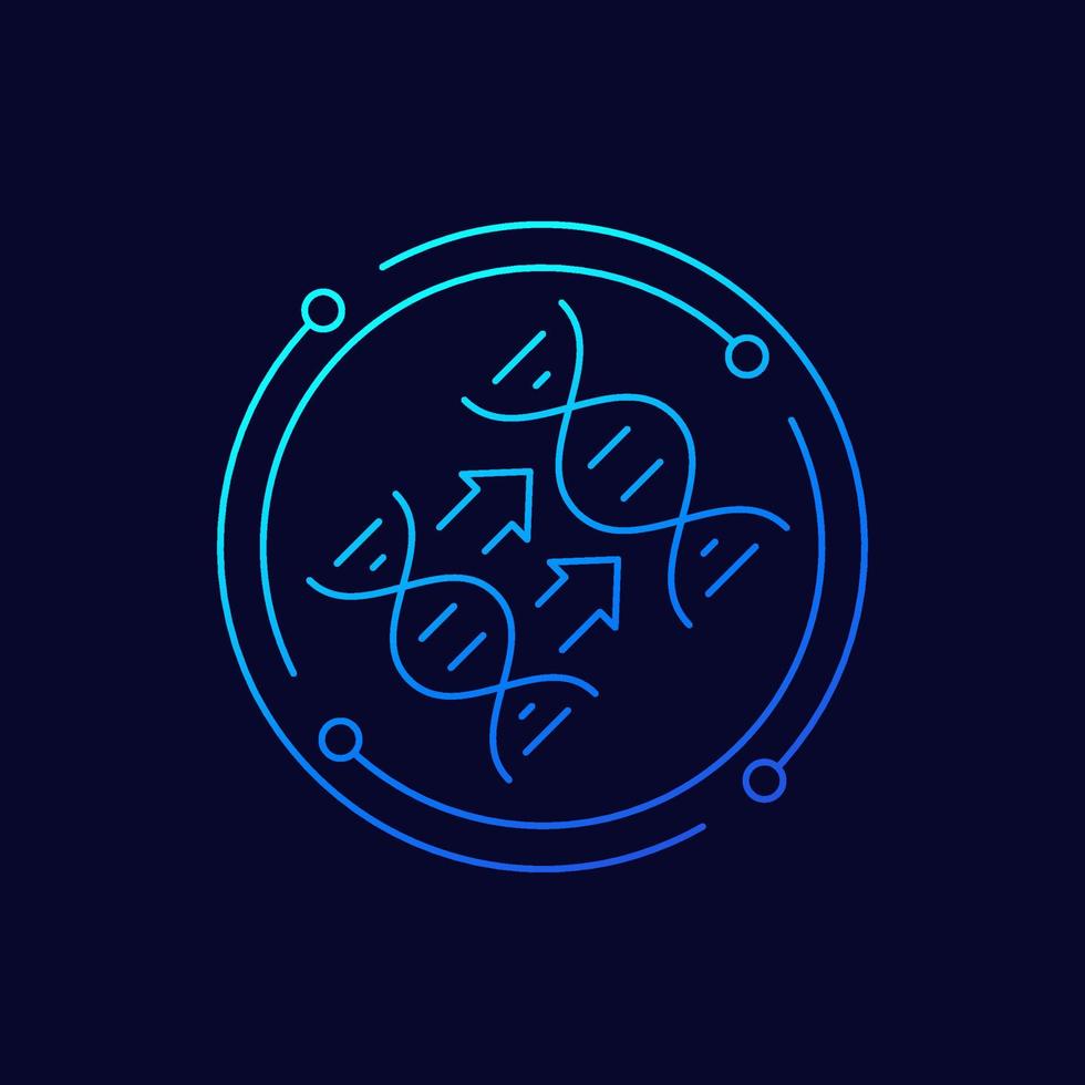 Dna Replication Icon Line Design 14337283 Vector Art At Vecteezy