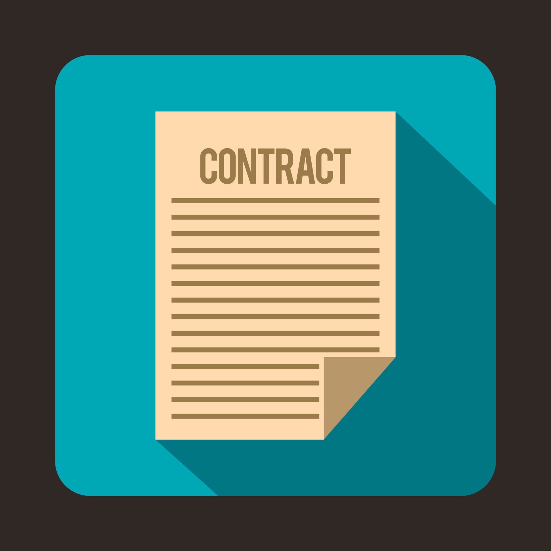 Contract Icon In Flat Style 14337398 Vector Art At Vecteezy
