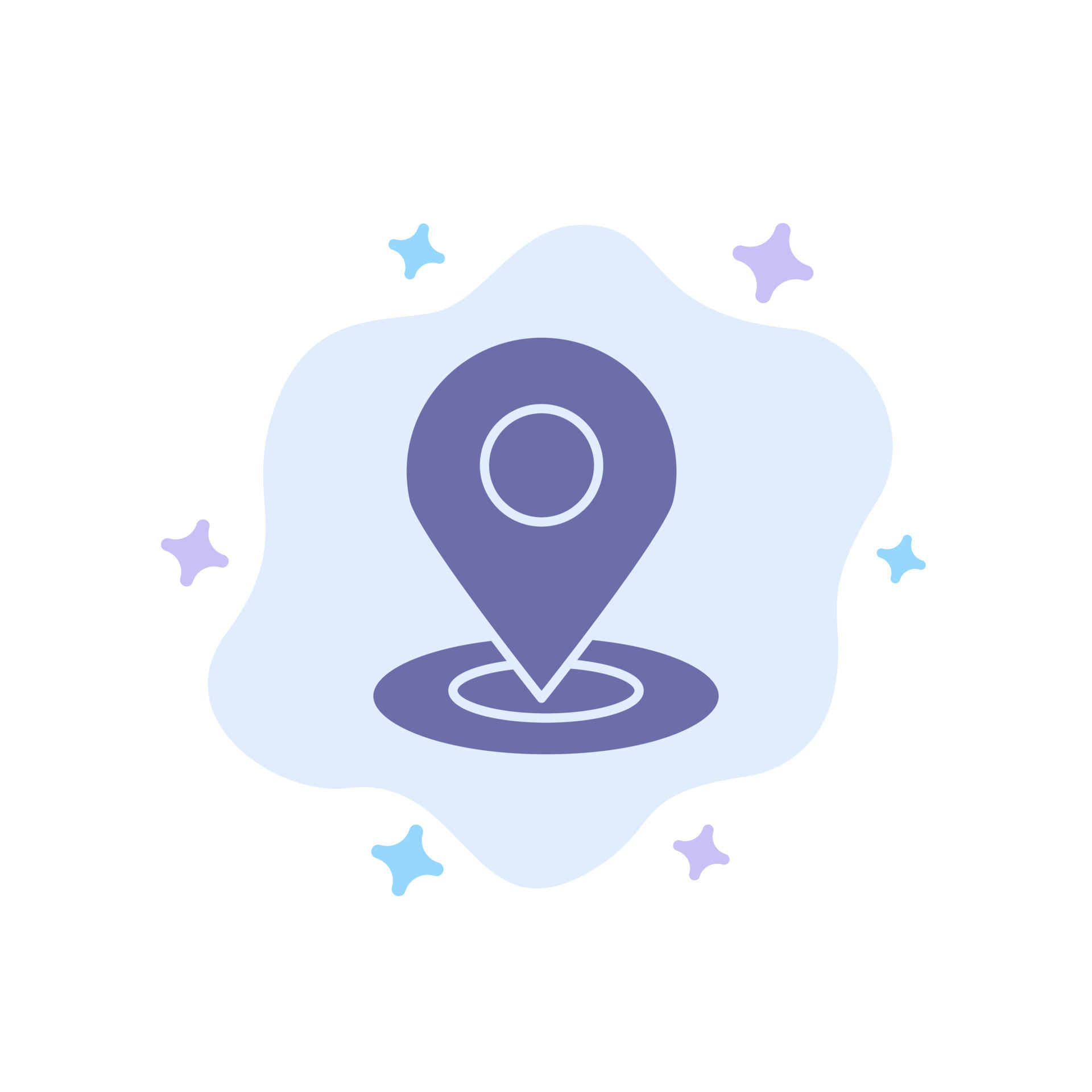 Browse Map Navigation Location Blue Icon On Abstract Cloud Background 14338504 Vector Art At