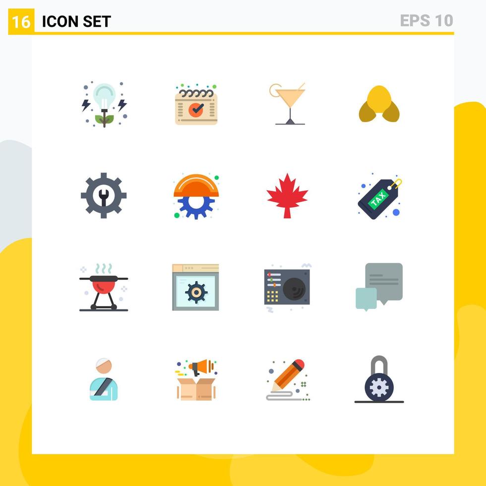 Stock Vector Icon Pack of 16 Line Signs and Symbols for blades setting ...