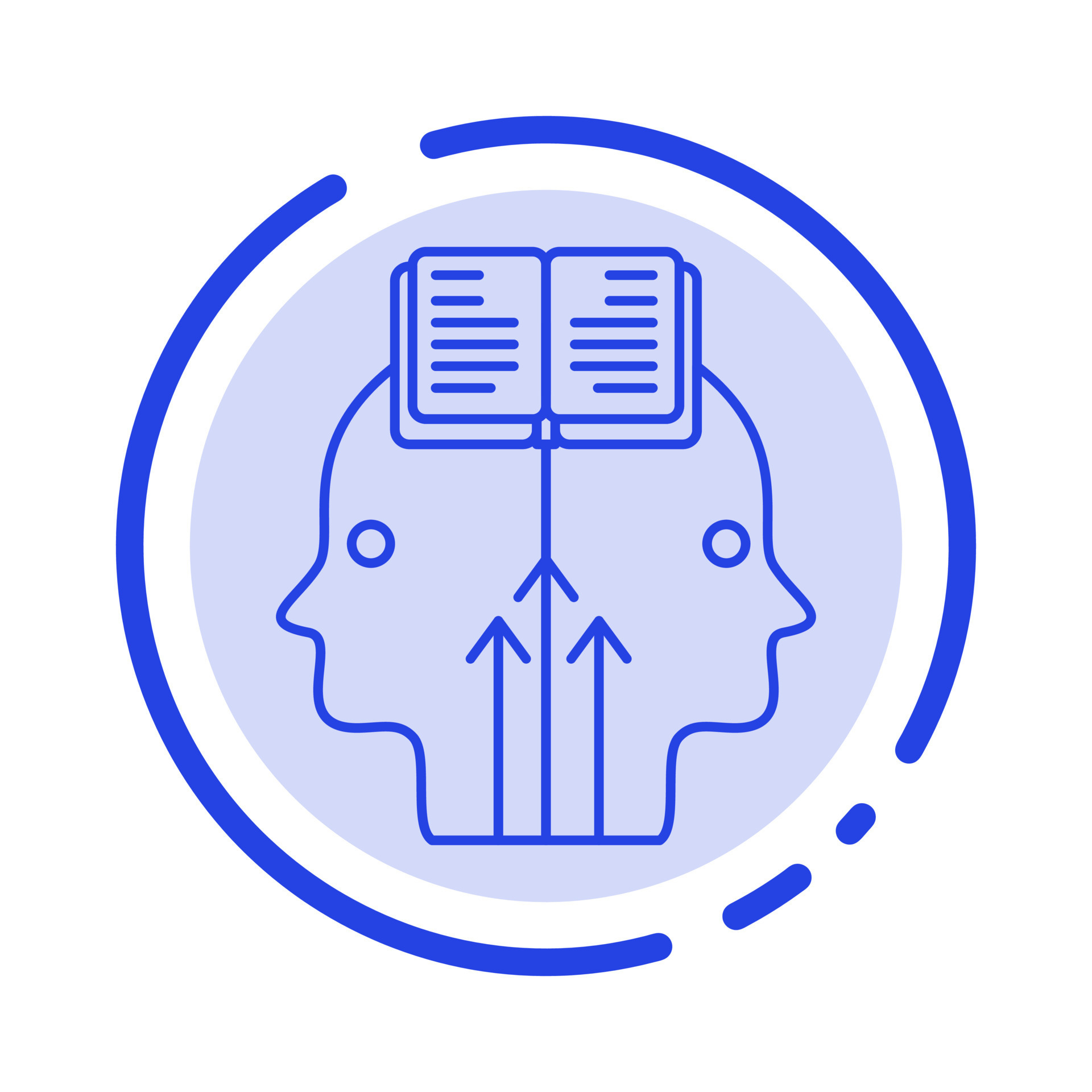 Mind Reading Programming Man Blue Dotted Line Line Icon 14338800 Vector