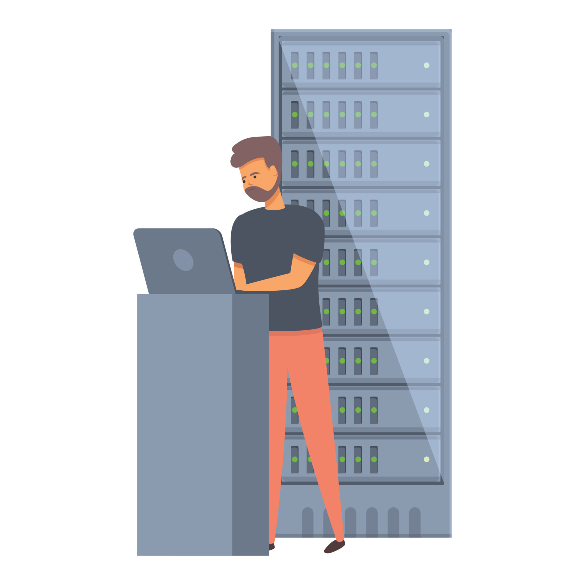 Server Icon Cartoon Vector Computer System 14339487 Vector Art At Vecteezy
