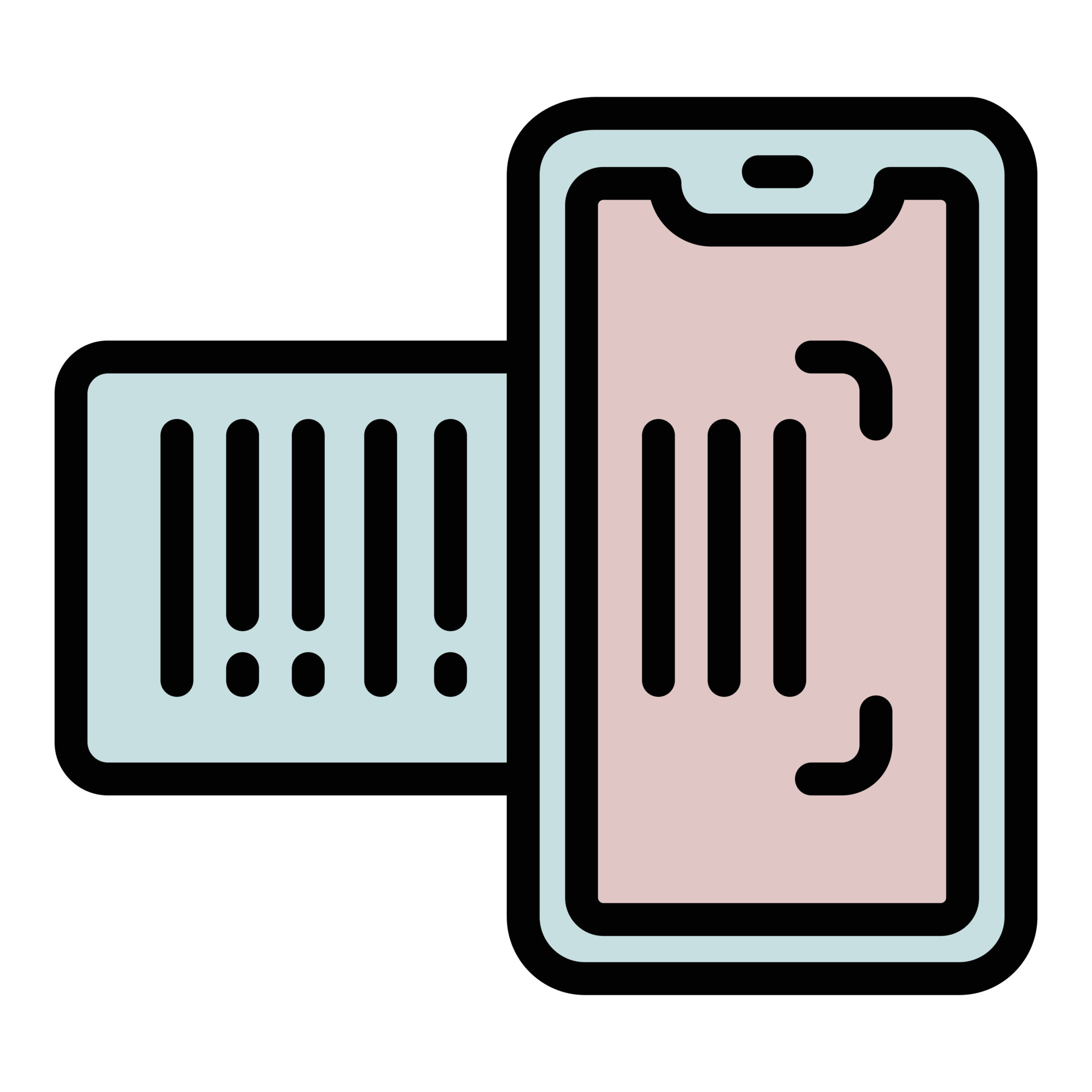 Phone Scan Qr Code Icon Outline Vector Mobile Smartphone 14340484