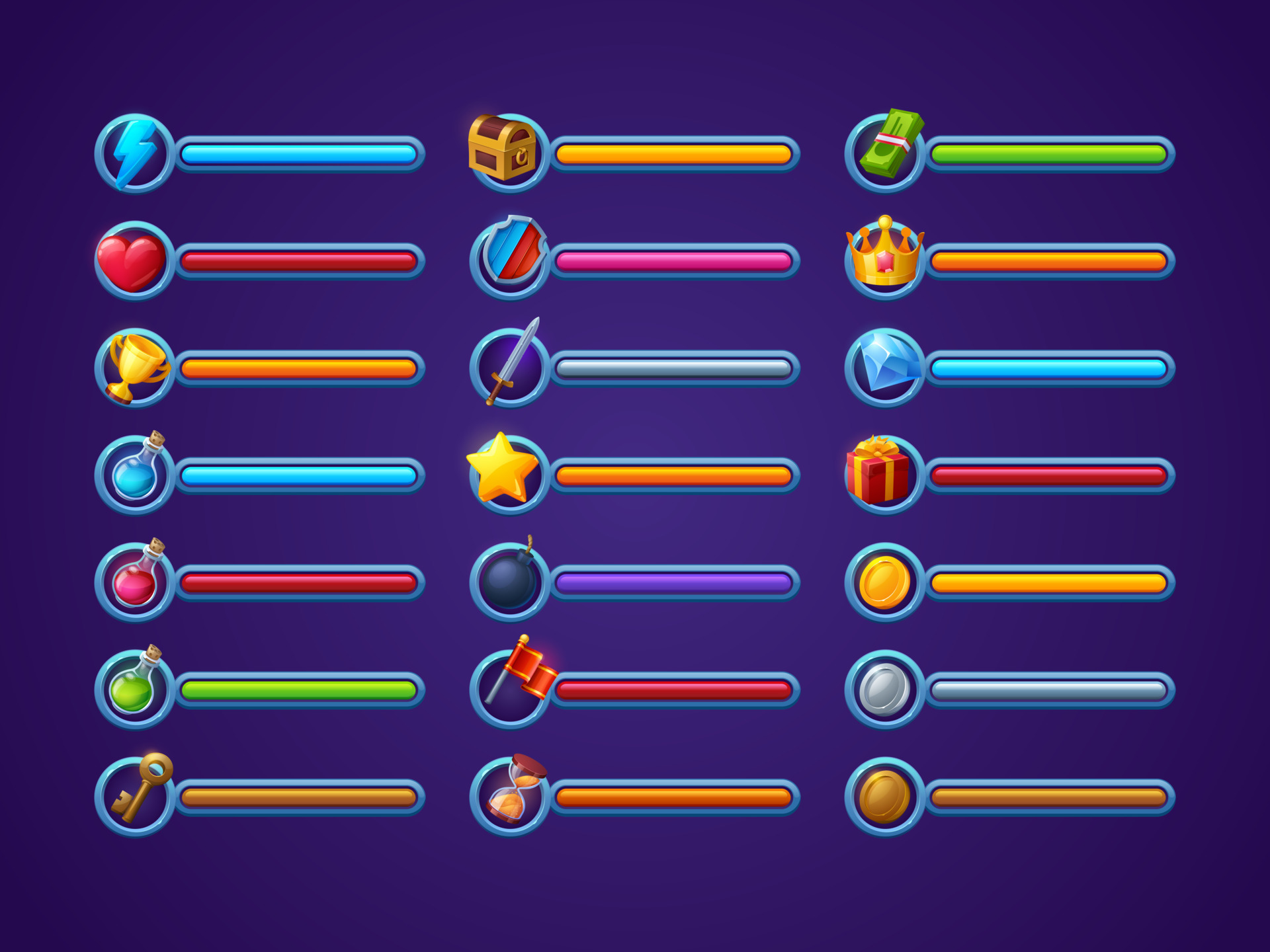 Game progress bars vector set ui cartoon interface 14343435 Vector Art ... Game progress bars vector set ui cartoon interface 14343435 Vector Art ...