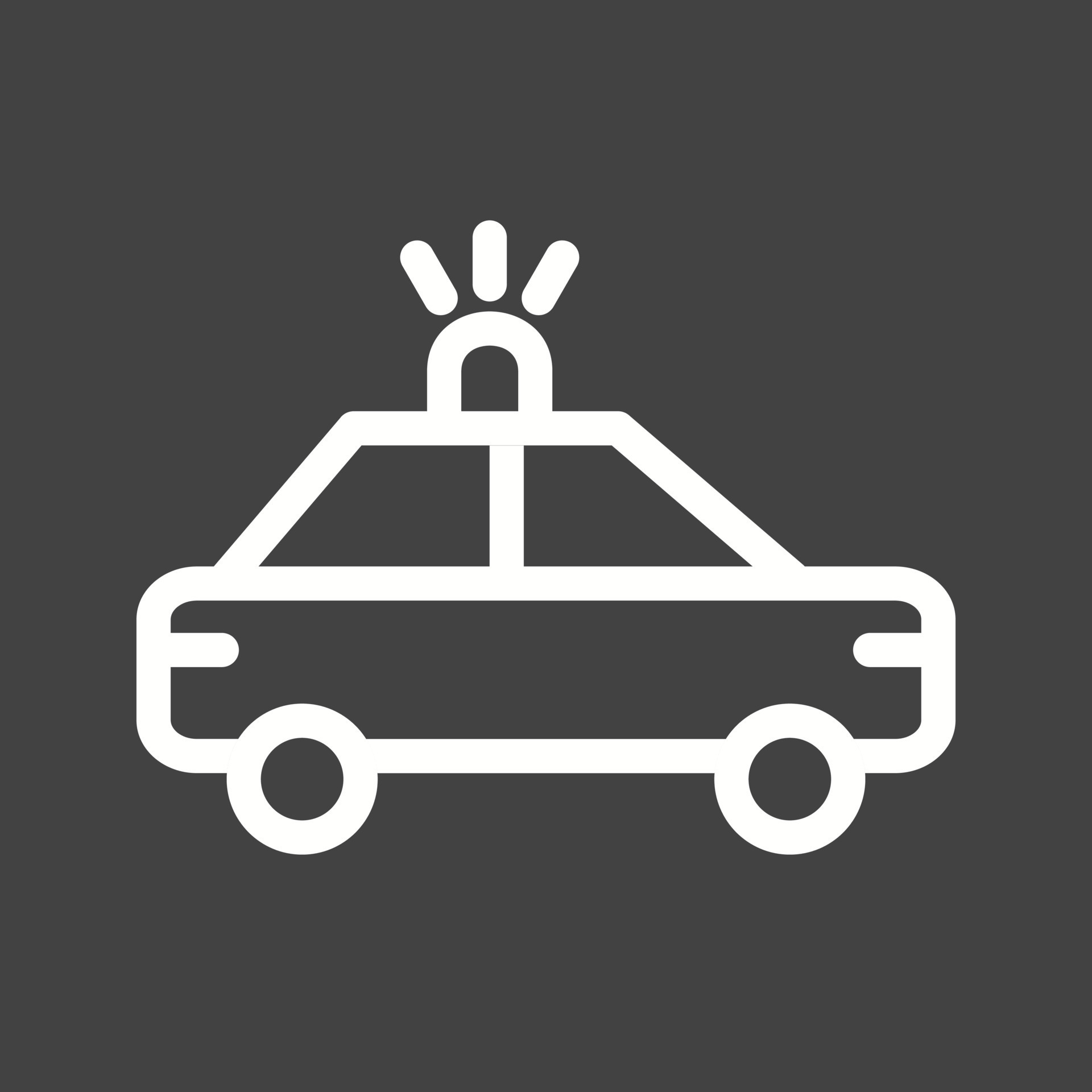 Police Car Line Inverted Icon 14343651 Vector Art At Vecteezy