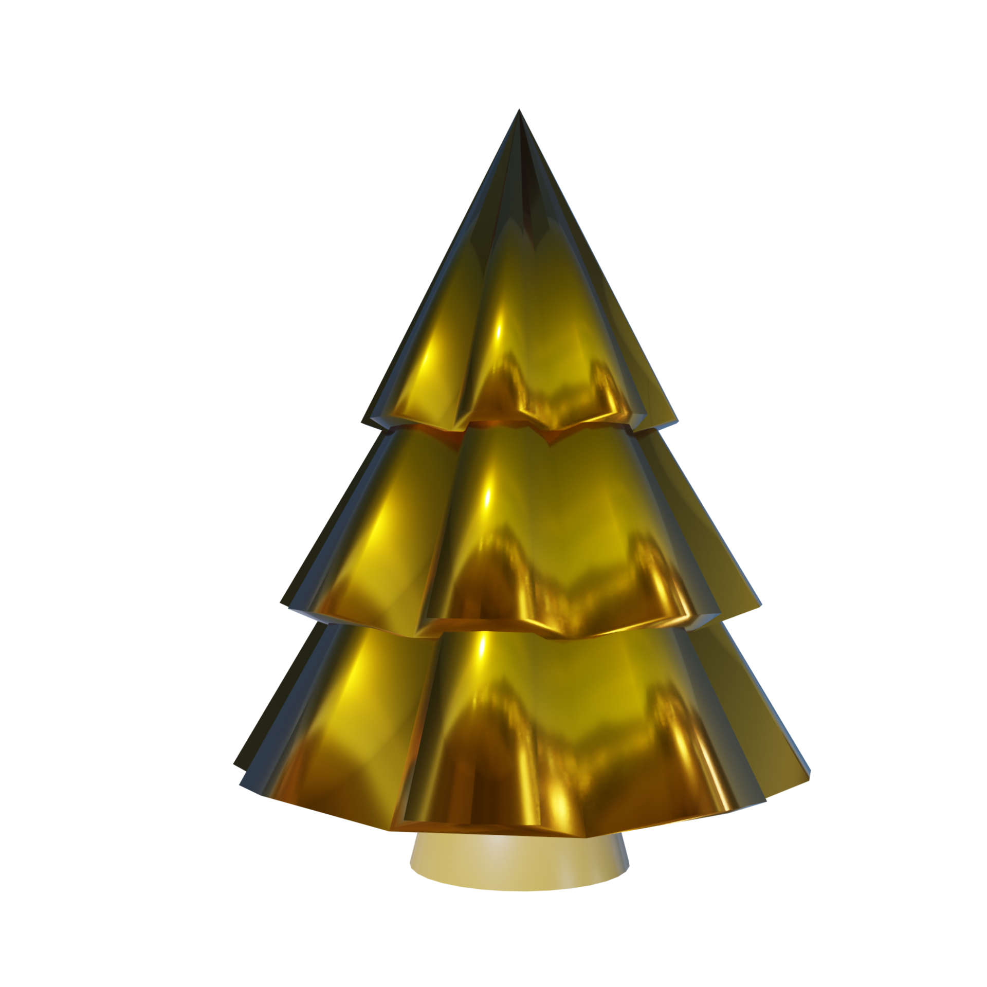 Free gold christmas tree isolated 14343861 PNG with Transparent Background