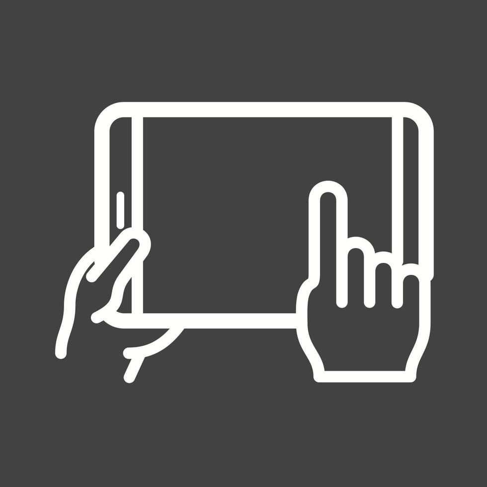 Using Tablet Line Inverted Icon 14343946 Vector Art at Vecteezy