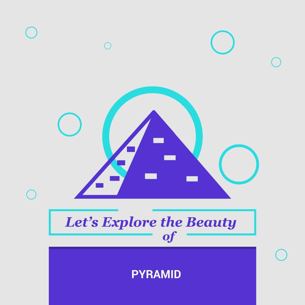 Lets Explore The Beauty Of Pyramid Giza Egypt National Landmarks 14344750 Vector Art At Vecteezy
