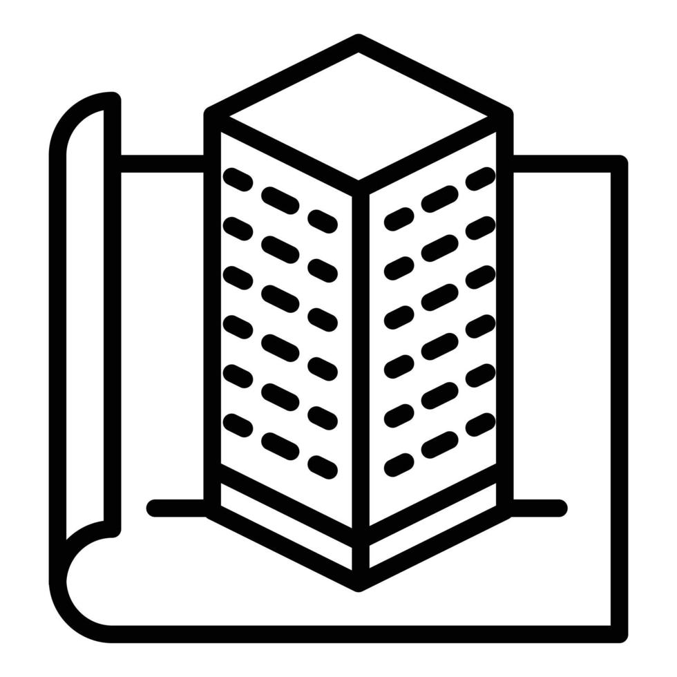 Architect building project icon, outline style 14346906 Vector Art at ...