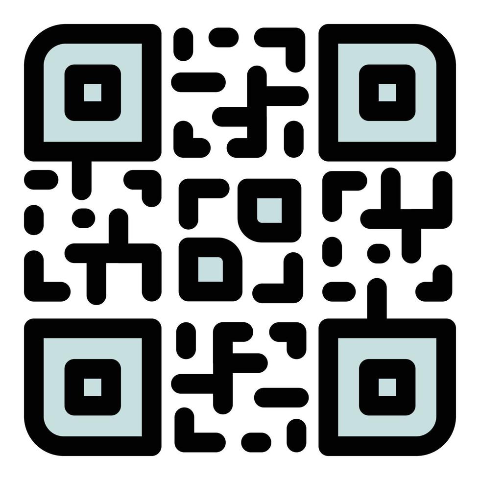Online Qr Code Icon Outline Vector Mobile Scan 14347342 Vector Art At