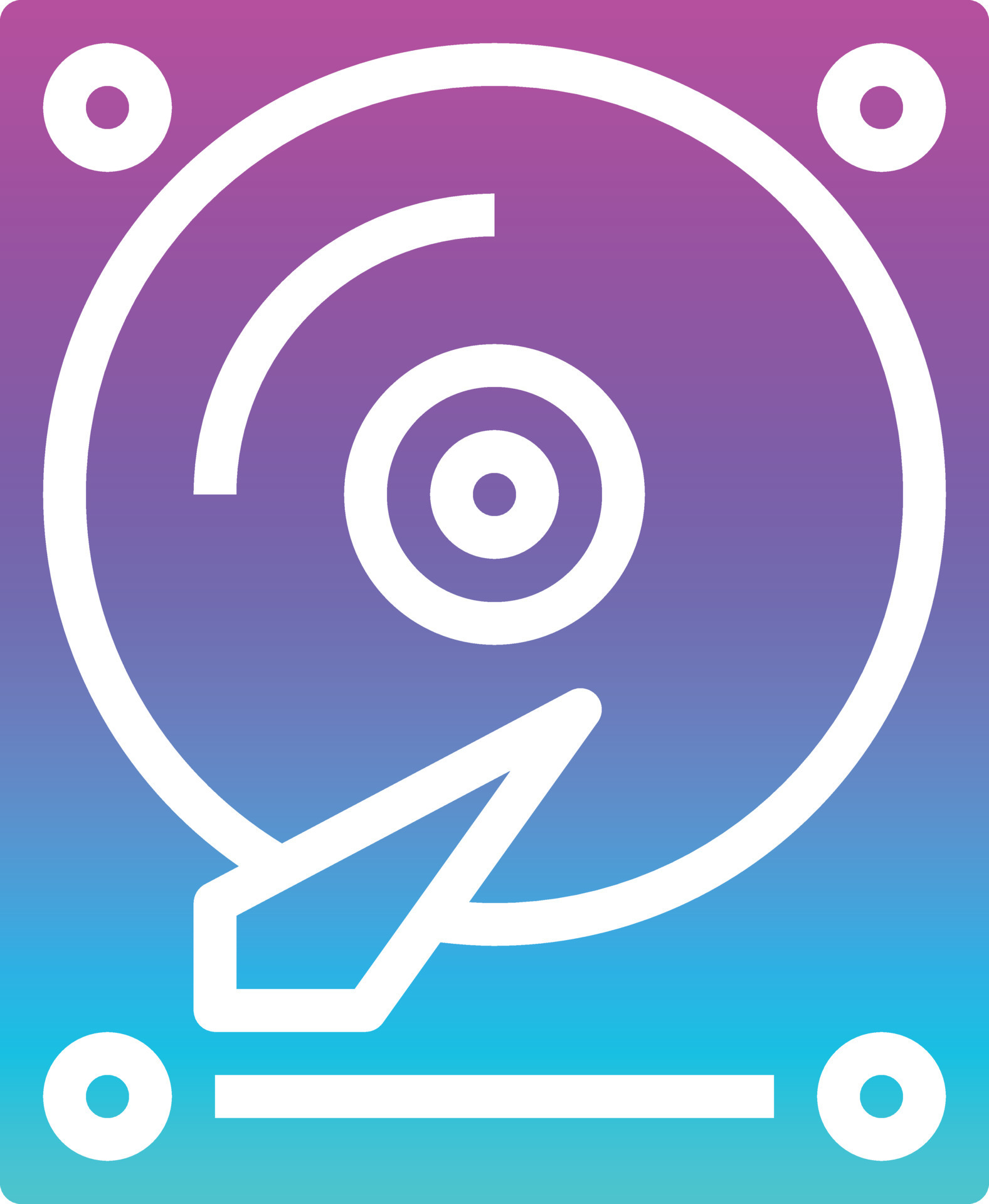 harddisk storage files computer accessory - gradient solid icon 14348270 Vector Art at Vecteezy