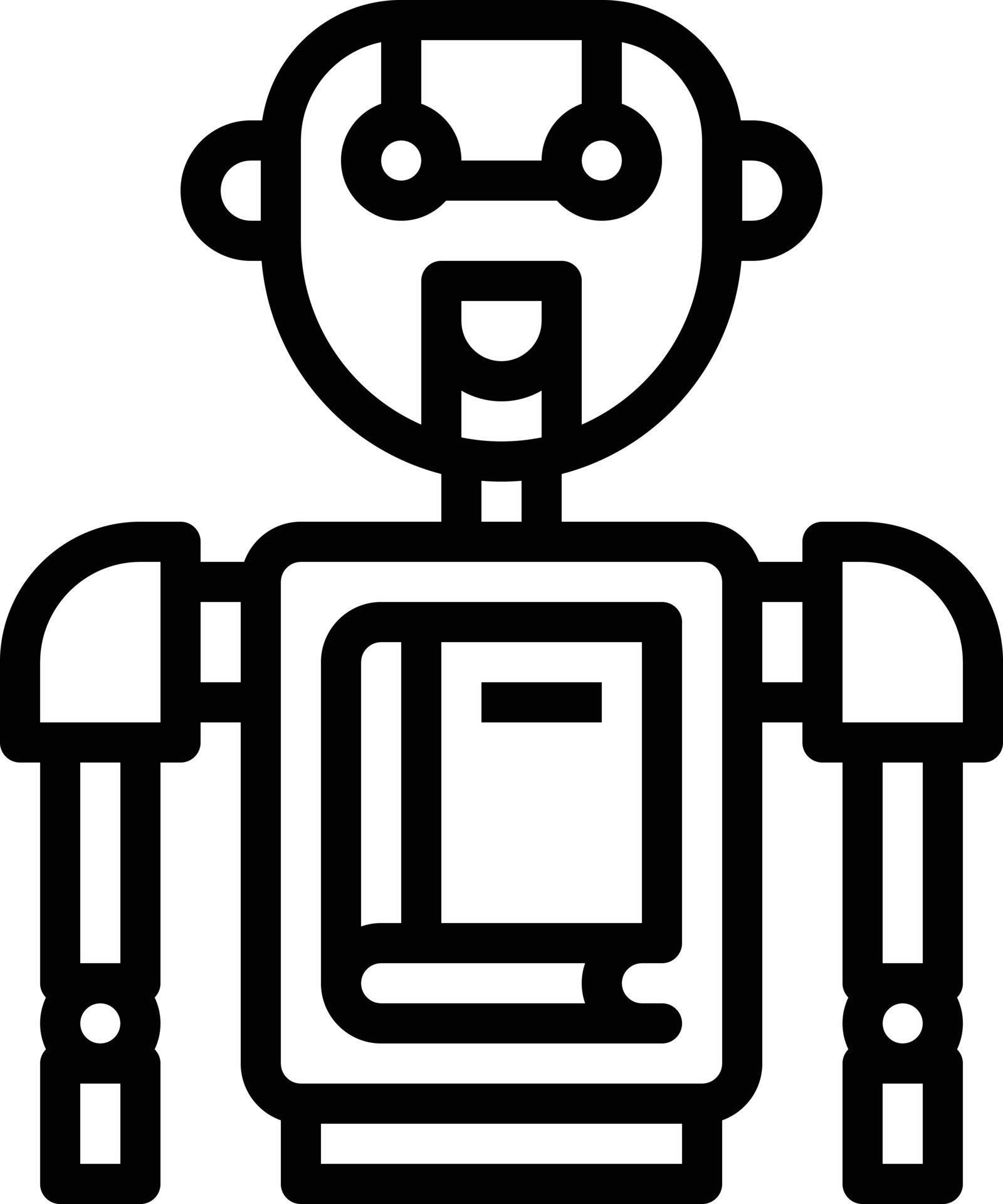 Library Robot Ai Artificial Intelligence Outline Icon 14352590 Vector
