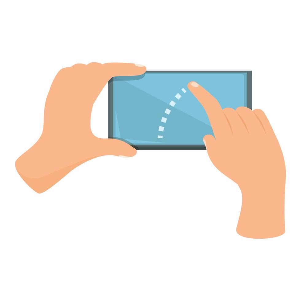Finger touch move icon cartoon vector. Phone screen 14353040 Vector Art at Vecteezy