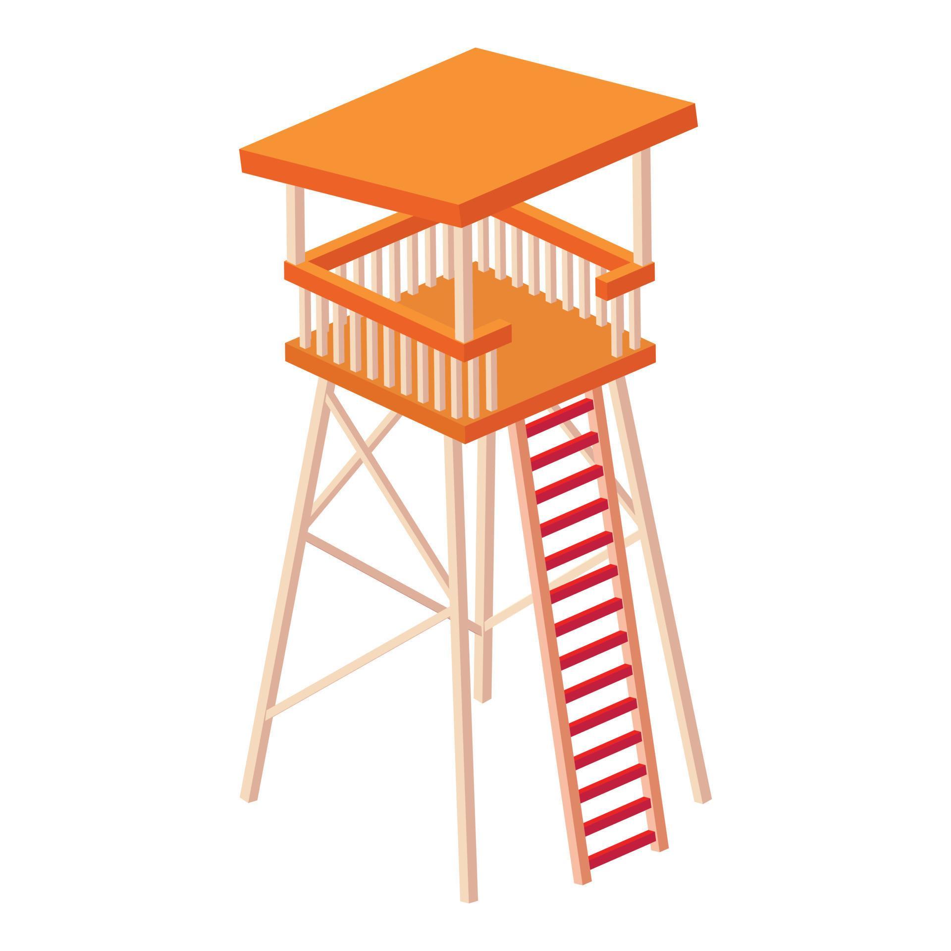 Lifeguard tower icon, isometric style 14353978 Vector Art at Vecteezy