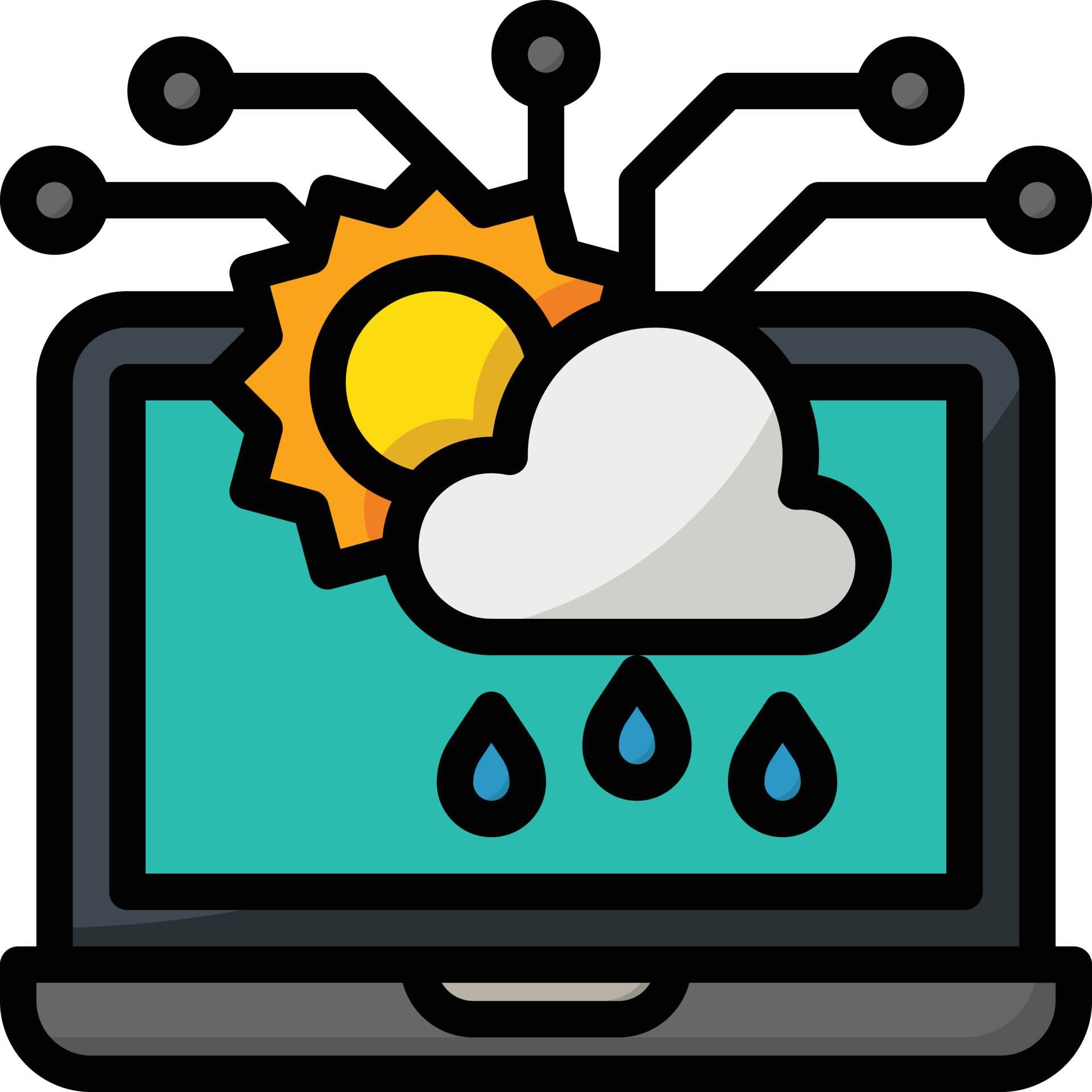 weather forecasting ai artificial intelligence - filled outline icon ... weather forecasting ai artificial intelligence - filled outline icon ...