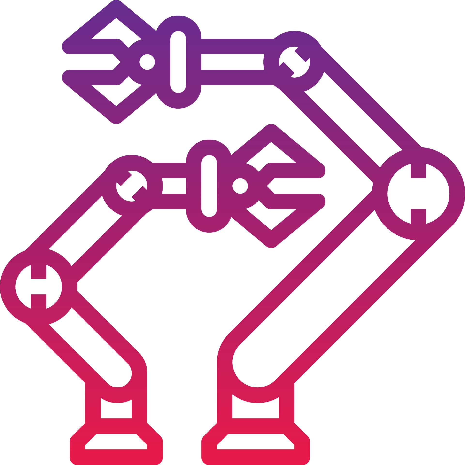 robot arms ai artificial intelligence - gradient icon 14355121 Vector Art at Vecteezy