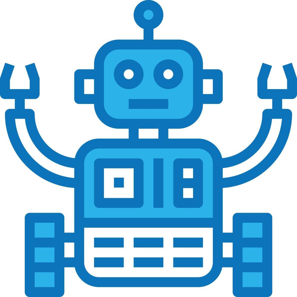 robot machine ai artificial intelligence - blue icon 14355557 Vector ...