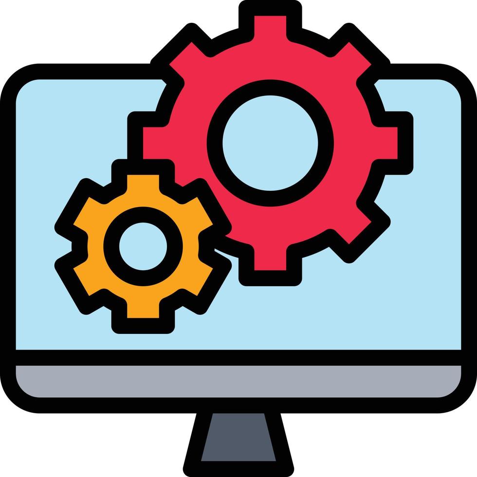 development gear structure computer online - filled outline icon ...