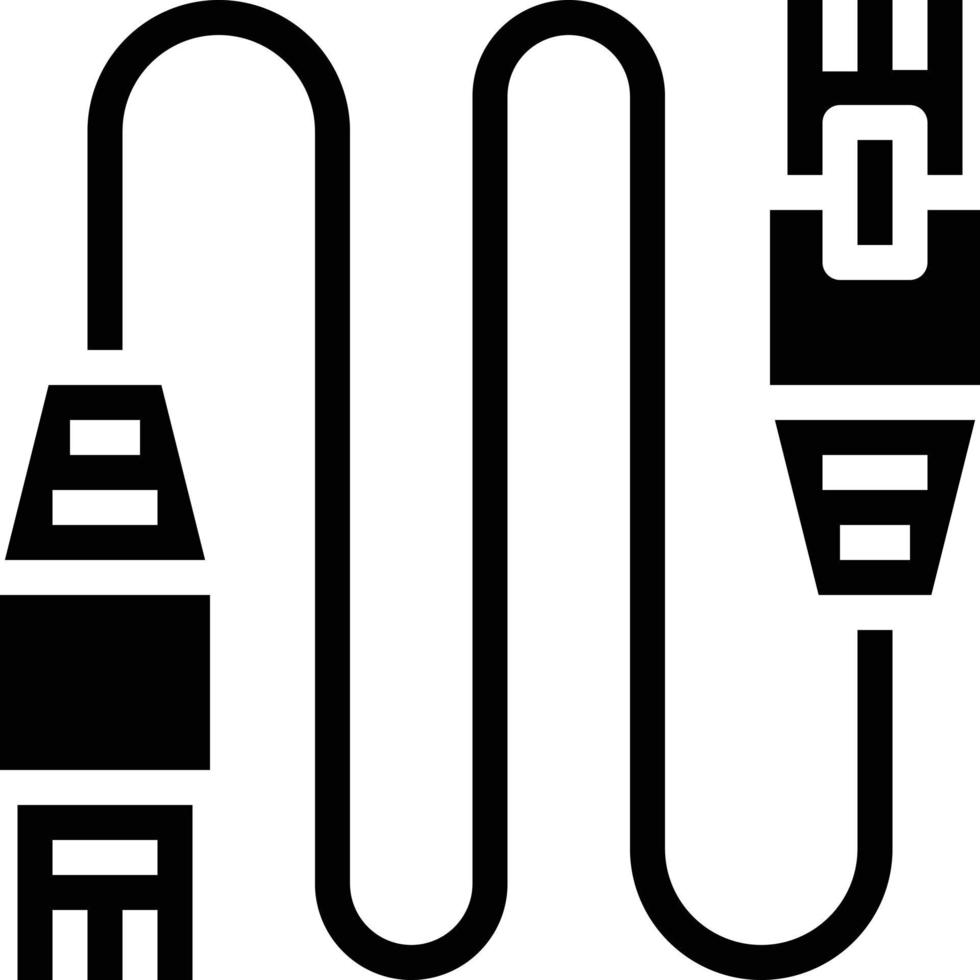 lan cable connect computer accessory - solid icon 14356485 Vector Art ...