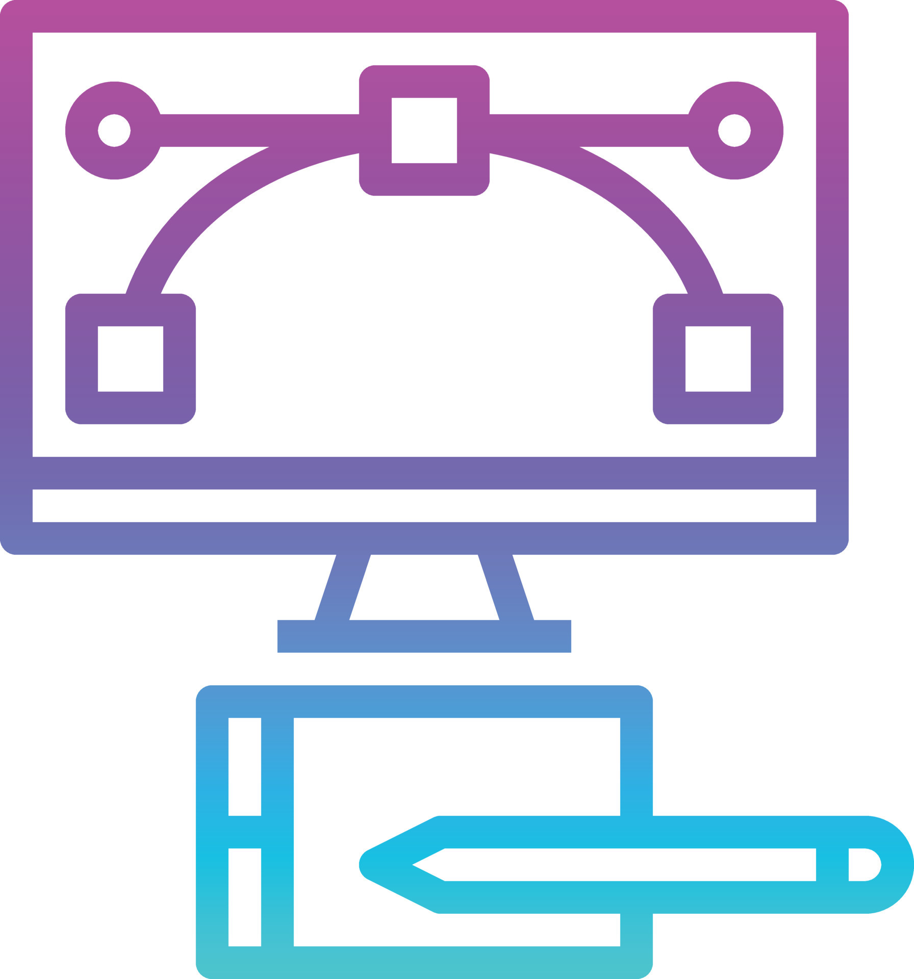 graphic design creative moniter computer - gradient icon 14357473 ...
